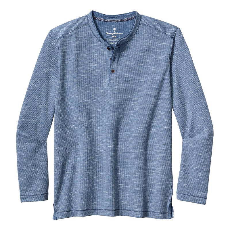 Tommy Bahama Men s Morro Beach Long Sleeve Henley Shirt Men s Casual Dress Tees Men s Shop Your Navy Exchange Official Site