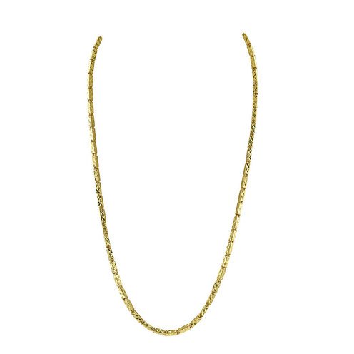 23k 1 Baht Square Bar 18 Link Chain Gold Necklaces Women s Shop Your Navy Exchange Official Site