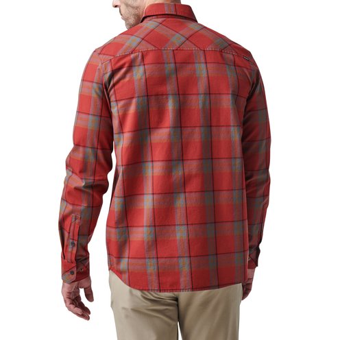 5.11 Men's Gunner Plaid Long Sleeve Sport Shirt | Outdoor Button Down ...