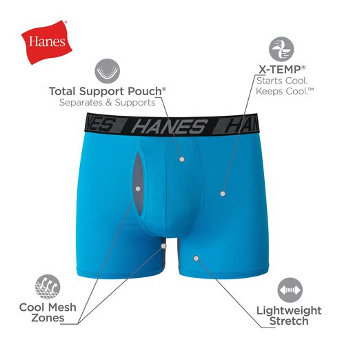 Hanes Men's X-temp Total Support Pouch Support Pouch 3-pack Trunks ...