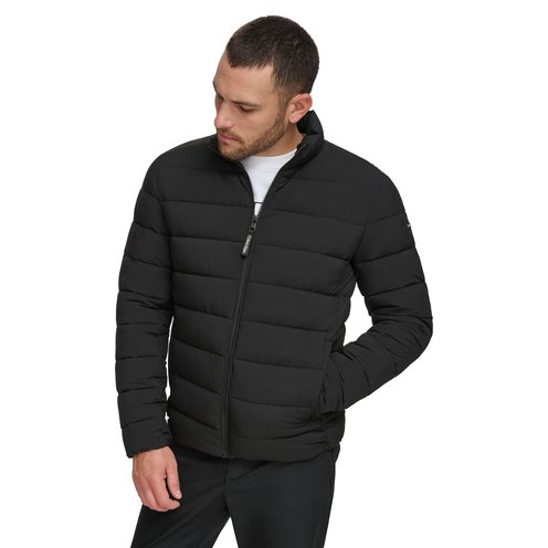 Calvin Klein Men's Basic Puffer With Stand Collar Jacket | Men's ...