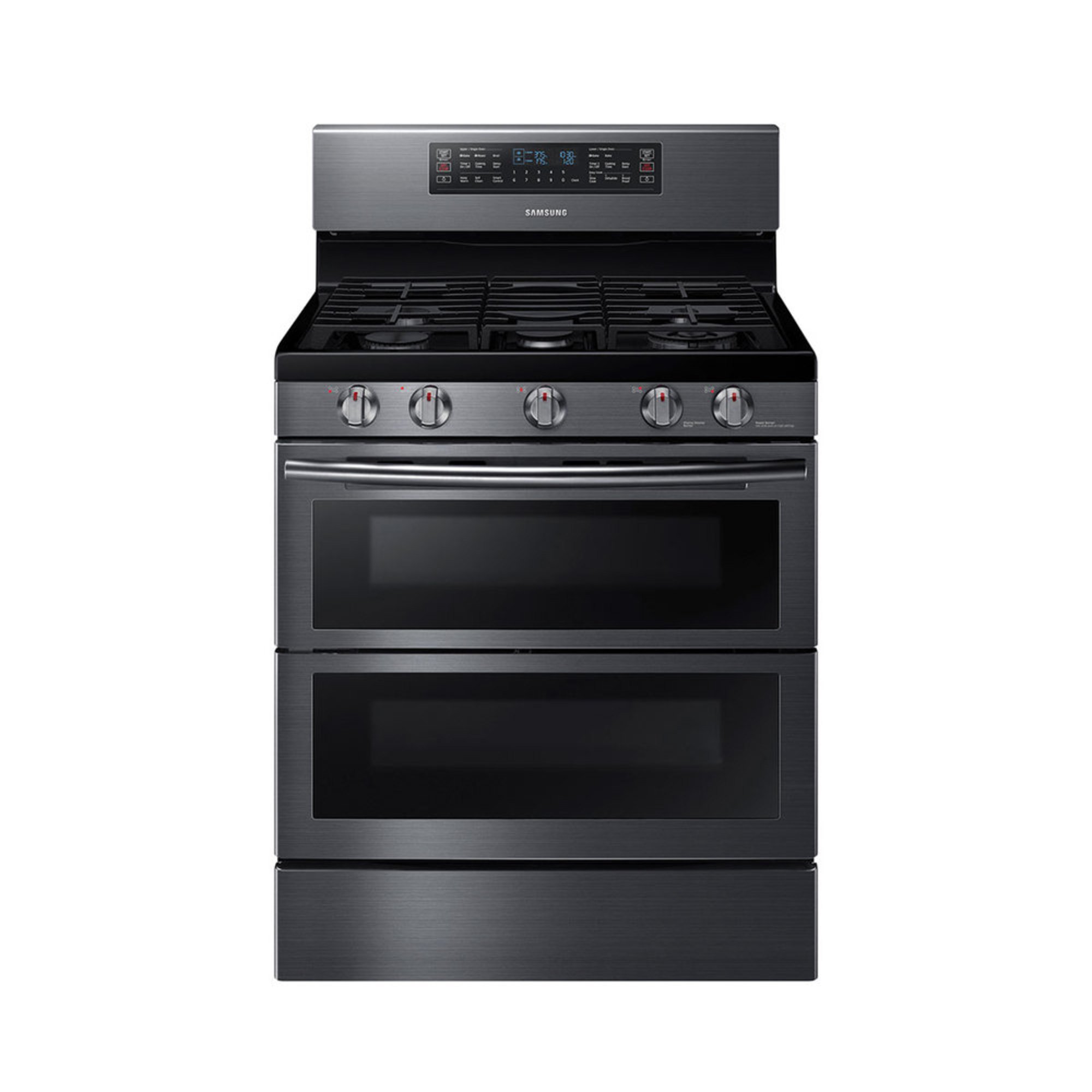 Samsung 5.8-cu.ft.double Oven Gas Range, Black Stainless Steel ...