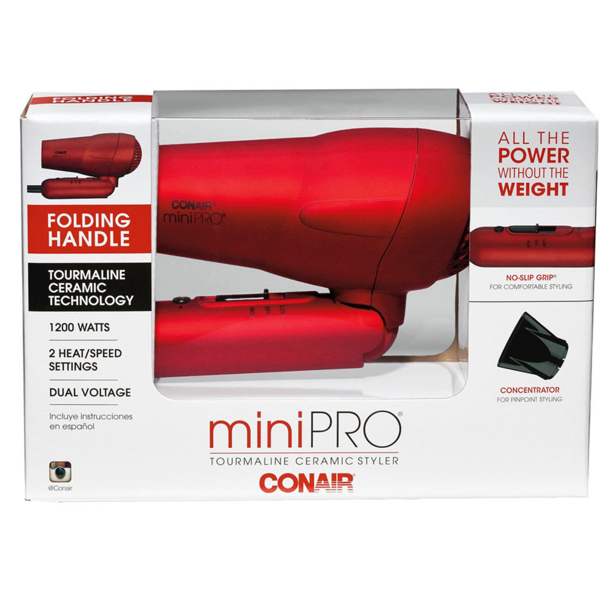 Conair Minipro Tourmaline Ceramic Styler (263sr) | Hair Dryers | Beauty ...