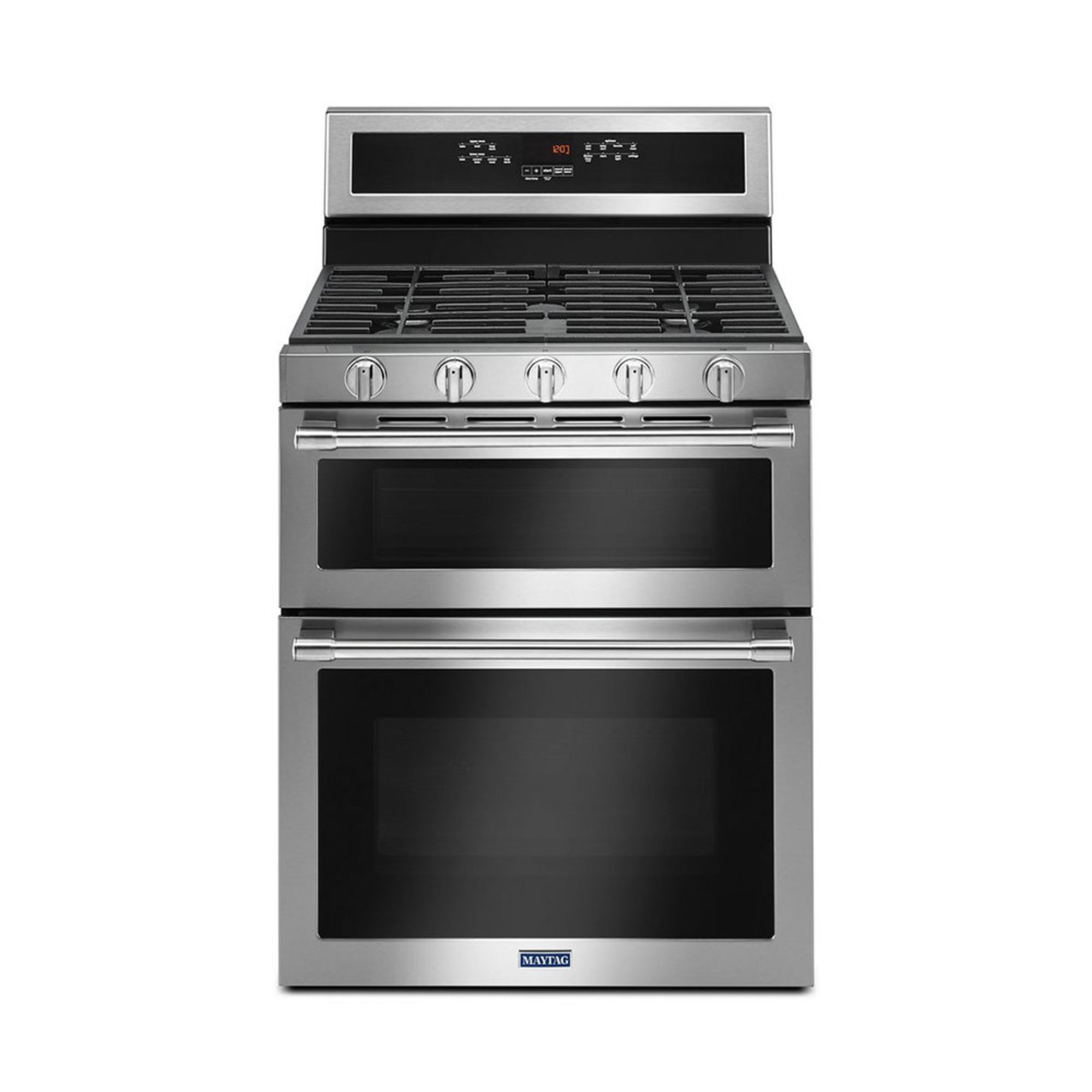 Maytag 6.0-cu.ft. Double Oven Freestanding Gas Range, Stainless Steel ...