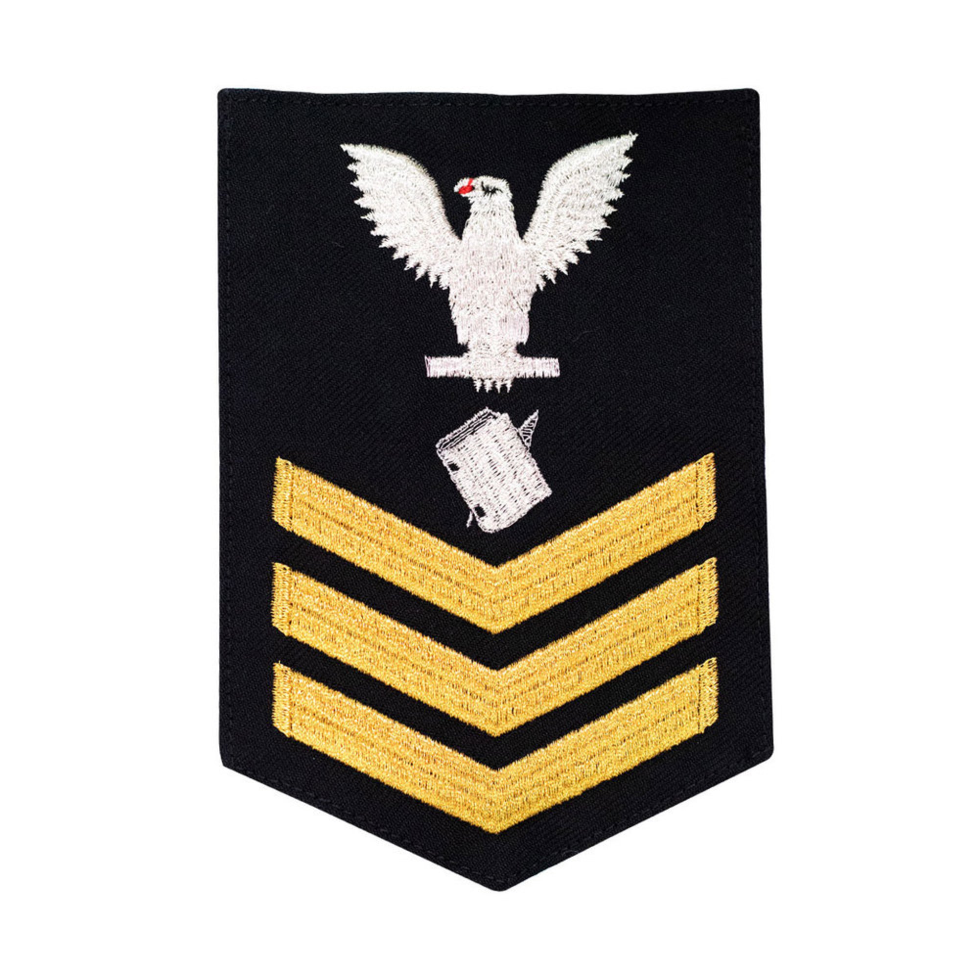Women's E4-e6 (pn1) Rating Badge In Standard Gold On Blue Serge Wool ...