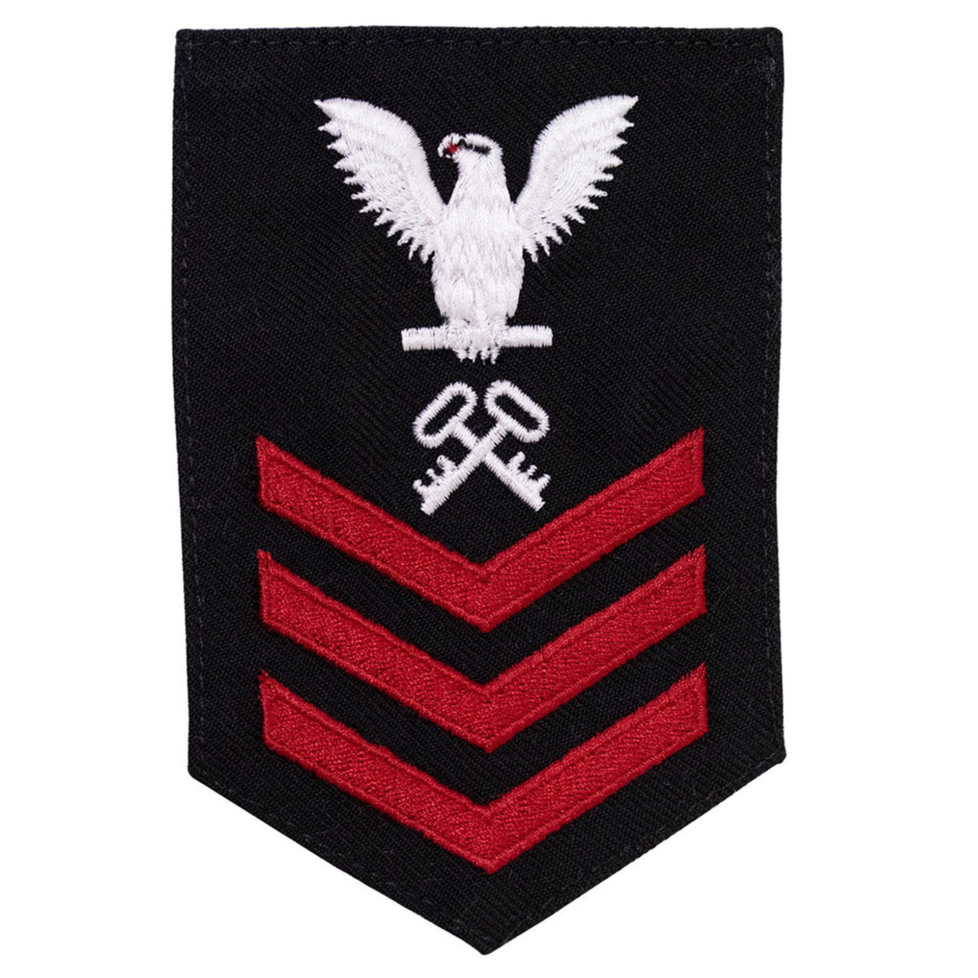 Women's E4-e6 (ls1) Rating Badge In Standard Red On Blue Serge Wool For ...