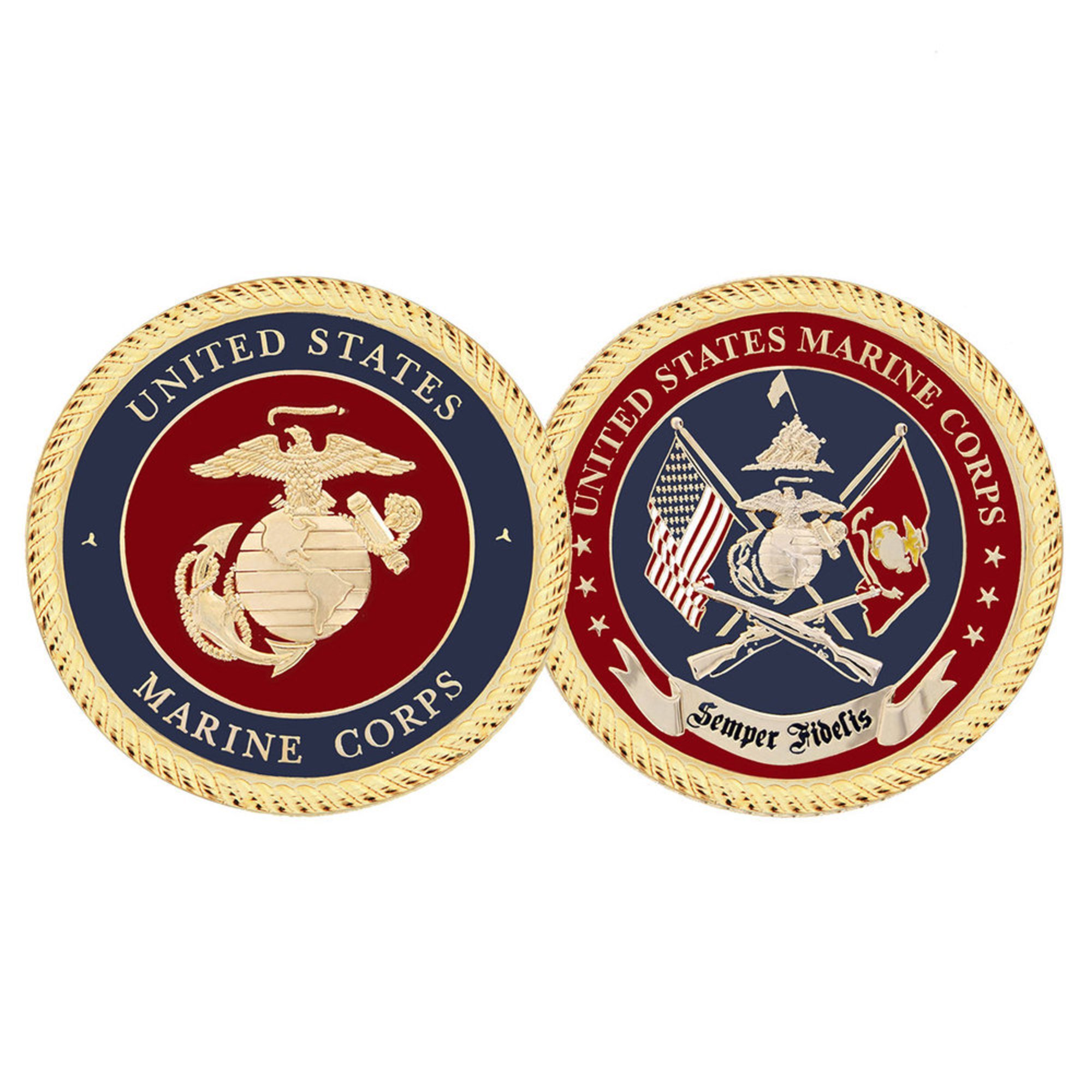 Challenge Coin Usmc Ega Us Flags Coin | Marine Coins | Military - Shop ...