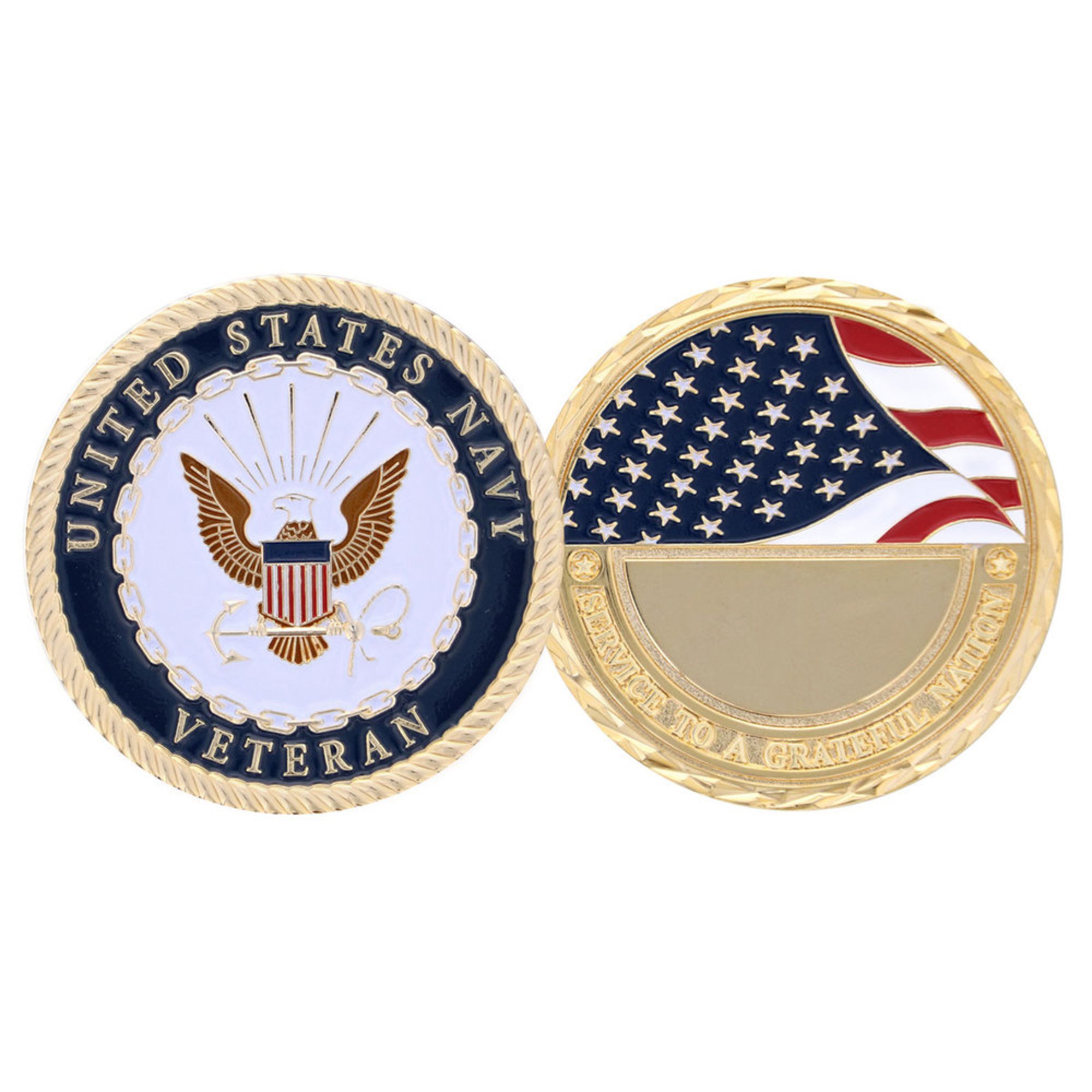 Challenge Coin Usn Veteran Coin | Coins | Navy Pride - Shop Your Navy ...