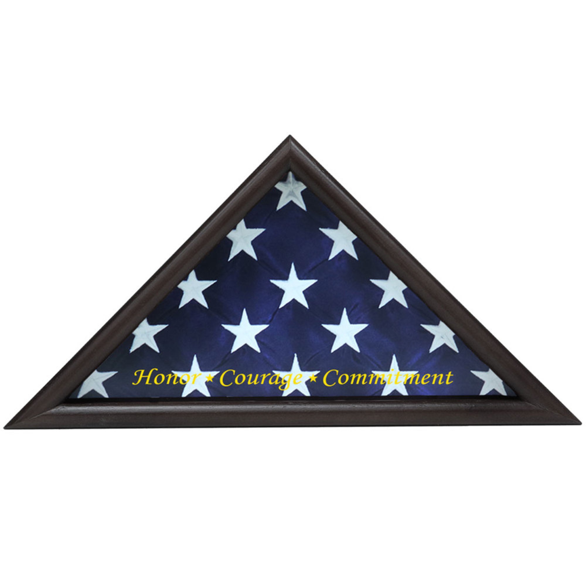 Ceremonial Flag Triangle Honor Courage Commitment Fits 3x5 Flag, Black ...