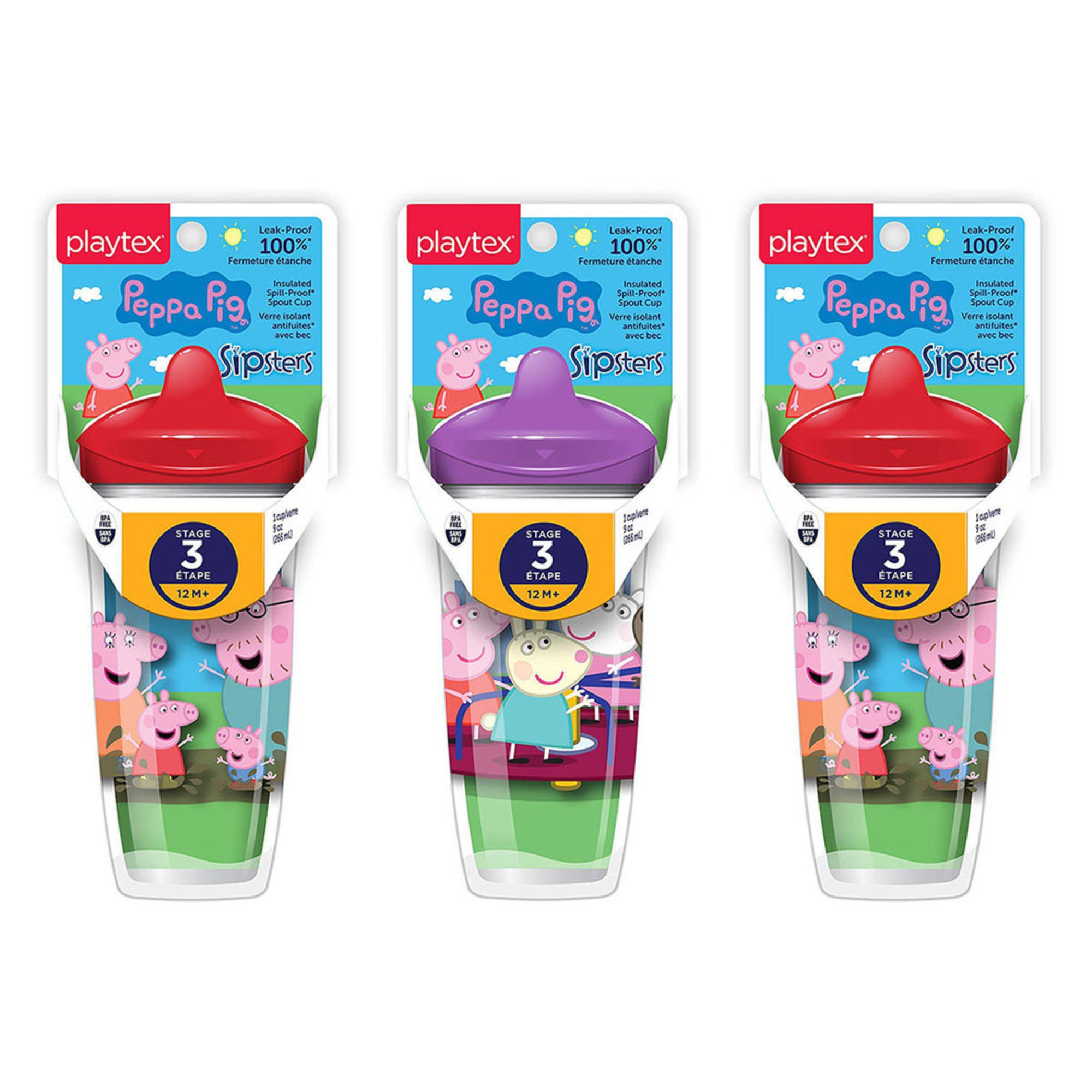 Playtex Sipsters Stage 3 Peppa Pig 9 Oz Sippy Cup With Spout, 1 Pack ...