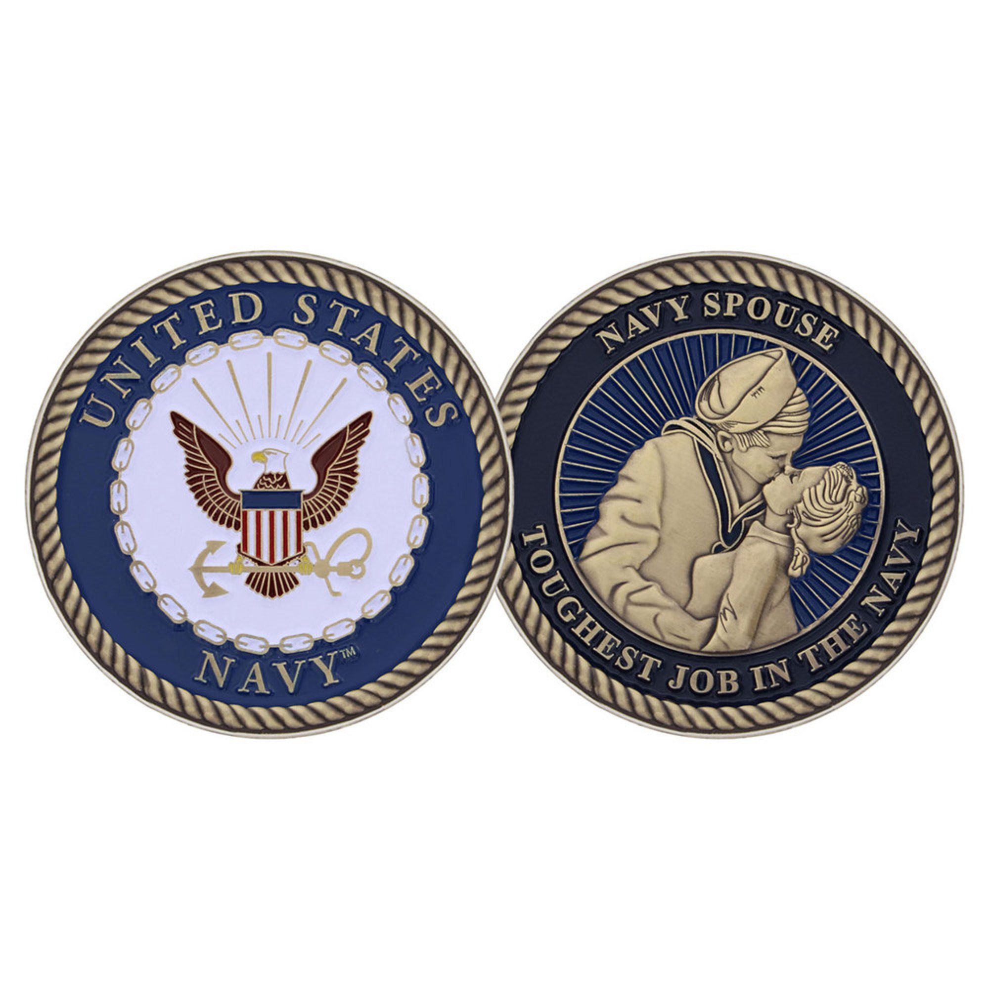 Challenge Coin Usn Homecoming Spouse Coin | Coins | Navy Pride - Shop ...