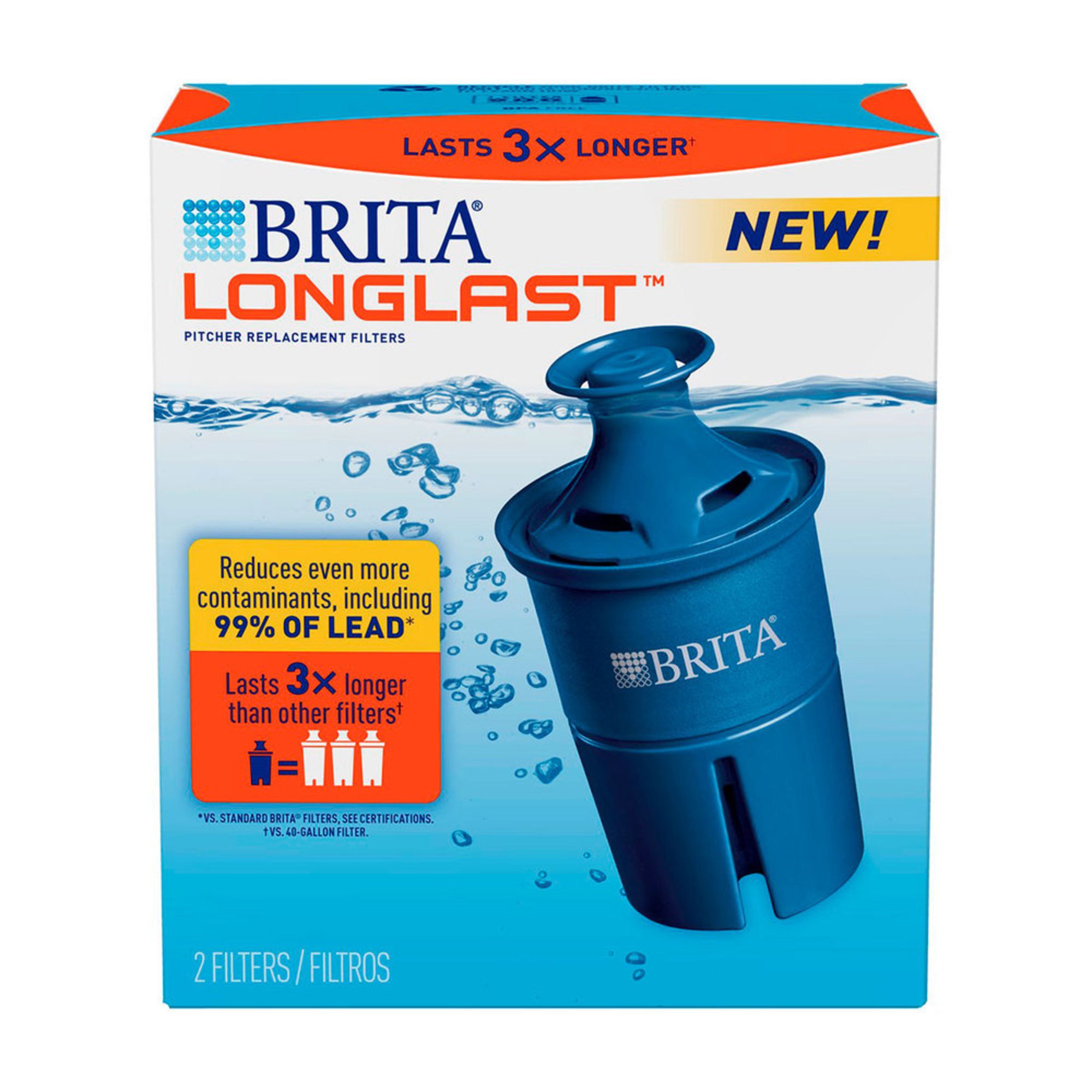Brita Longlast Pitcher Filters 2pk | Water Purification | For The Home ...