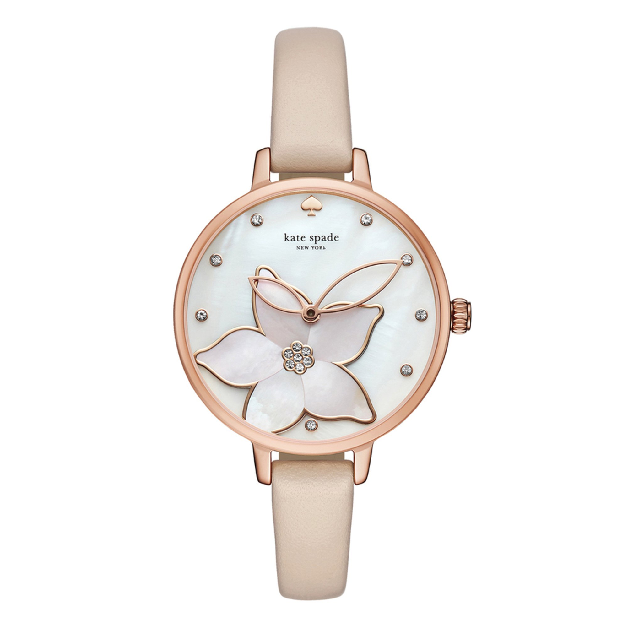 Kate Spade New York Metro Flower Vachetta Leather Watch, 34mm | Women's ...