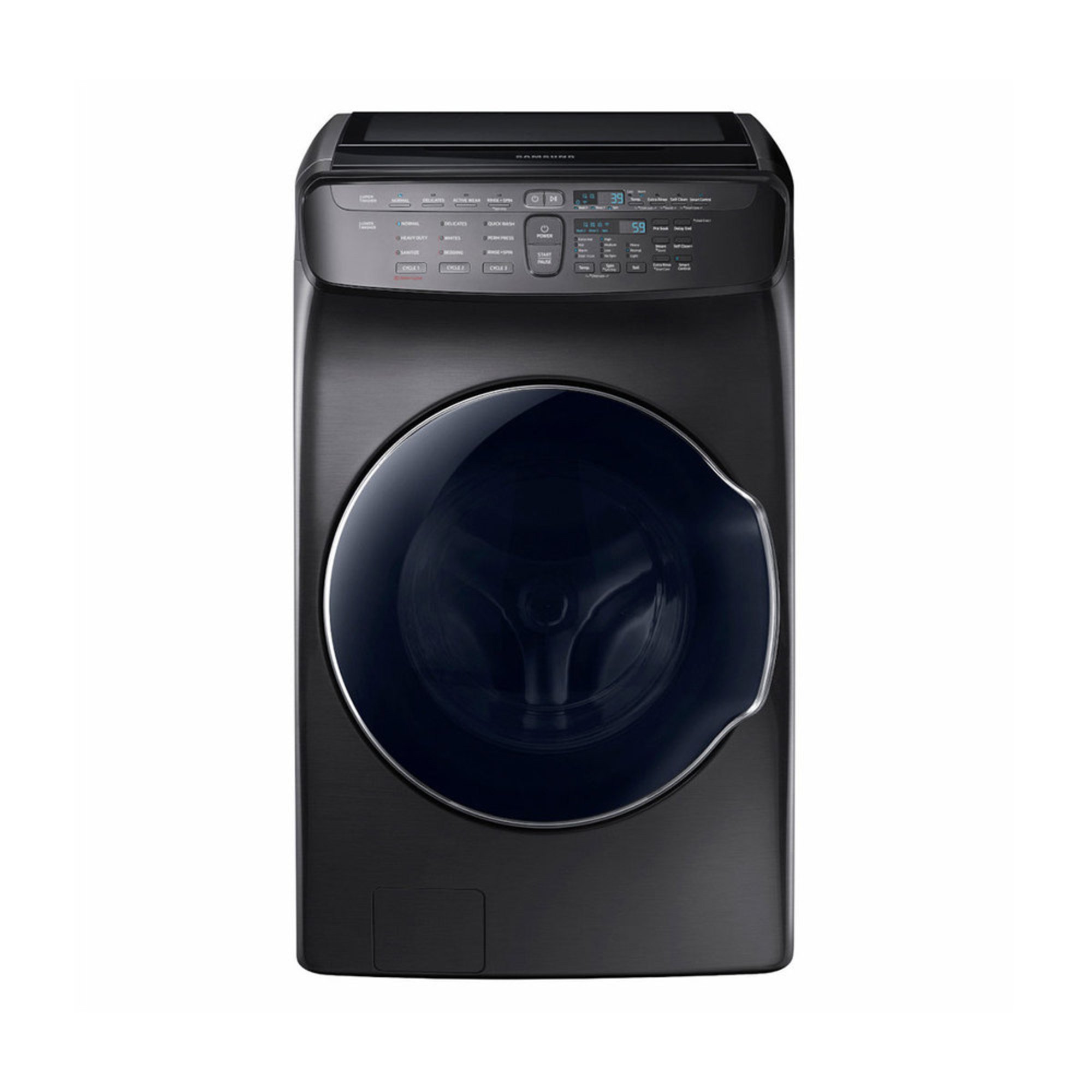 Samsung 4.5-cu.ft. Front Load Flexwash Washer, Black Stainless Steel ...