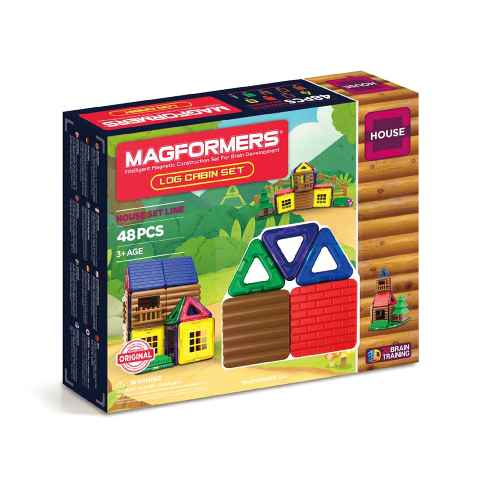 Magformers Log Cabin 48-piece Set | Magnetic Construction Kits | Baby ...