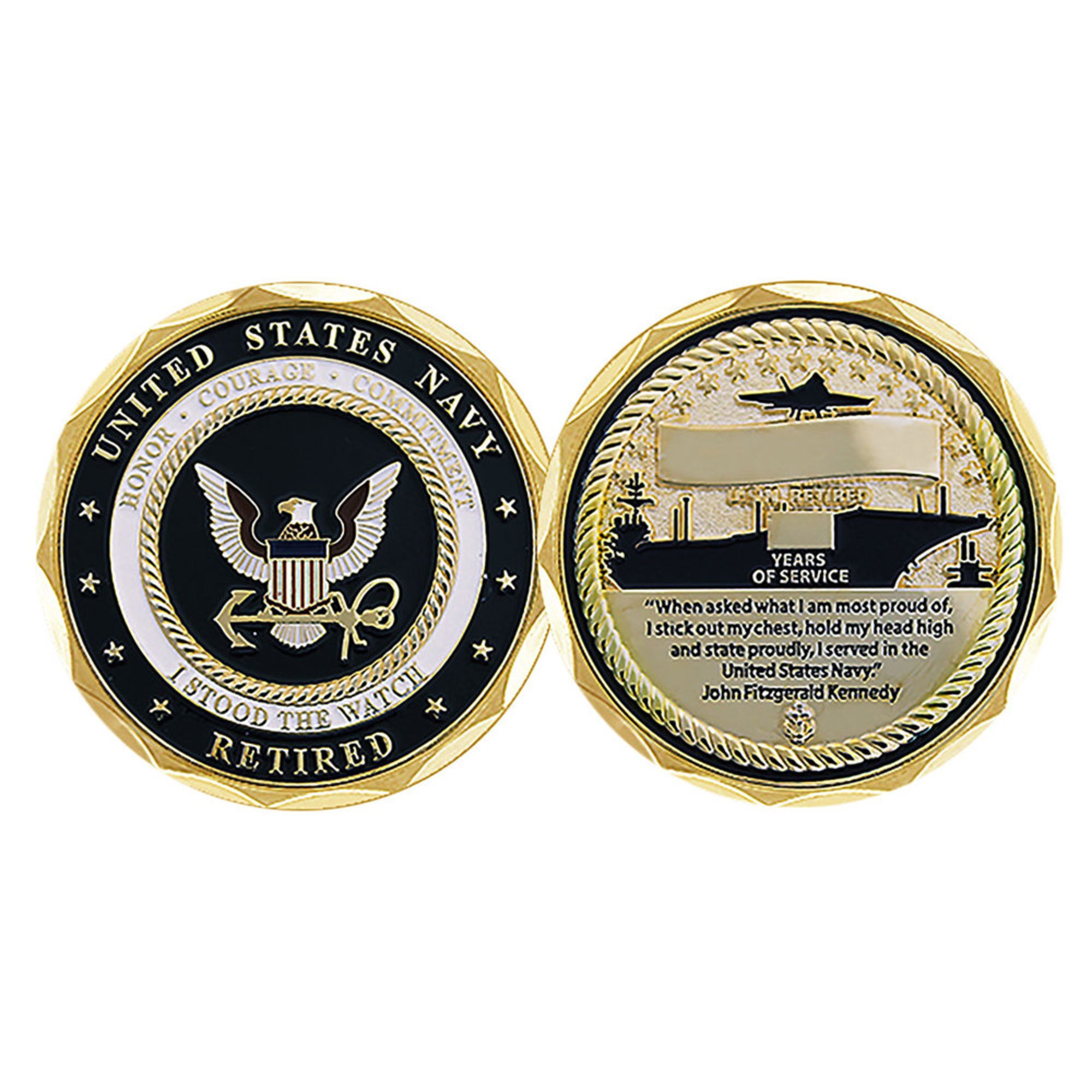 Challenge Coin Navy Retired I Stood The Watch Coin | Navy Pride Coins ...