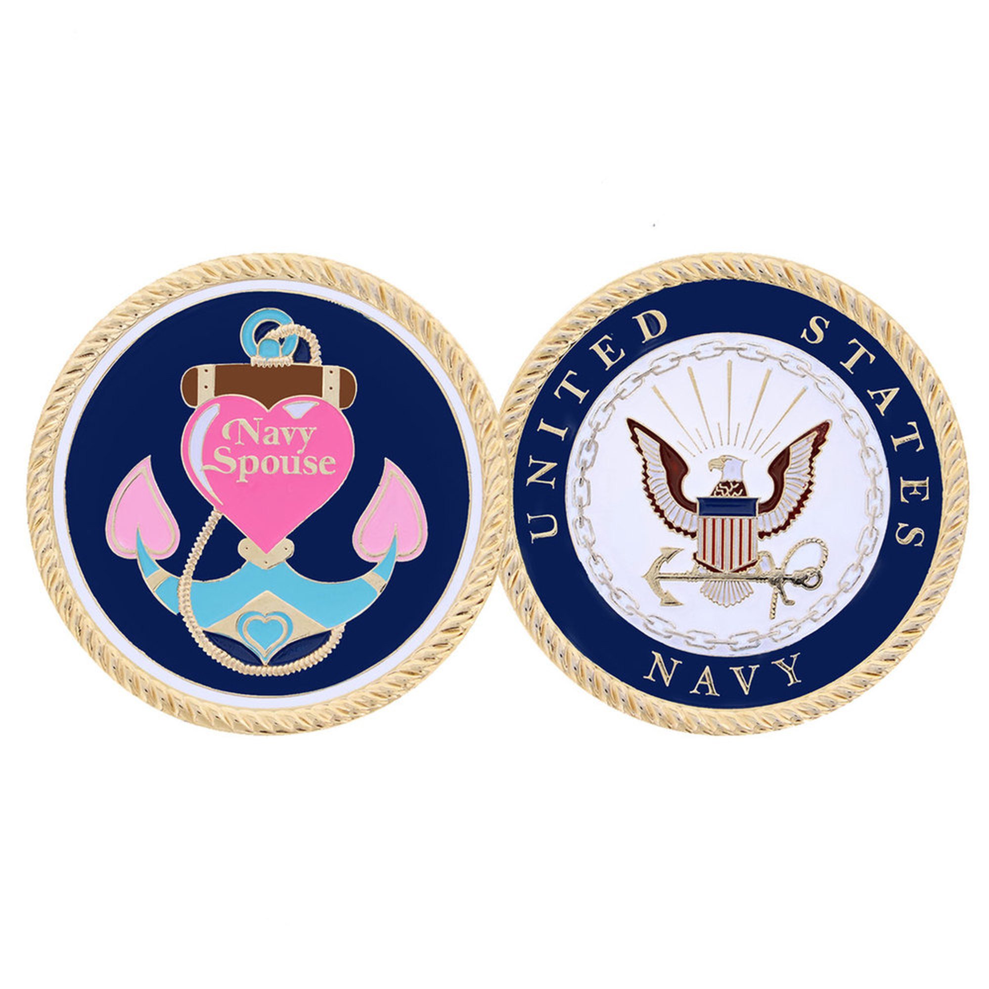 Challenge Coin Navy Spouse Coin | Coins | Navy Pride - Shop Your Navy ...