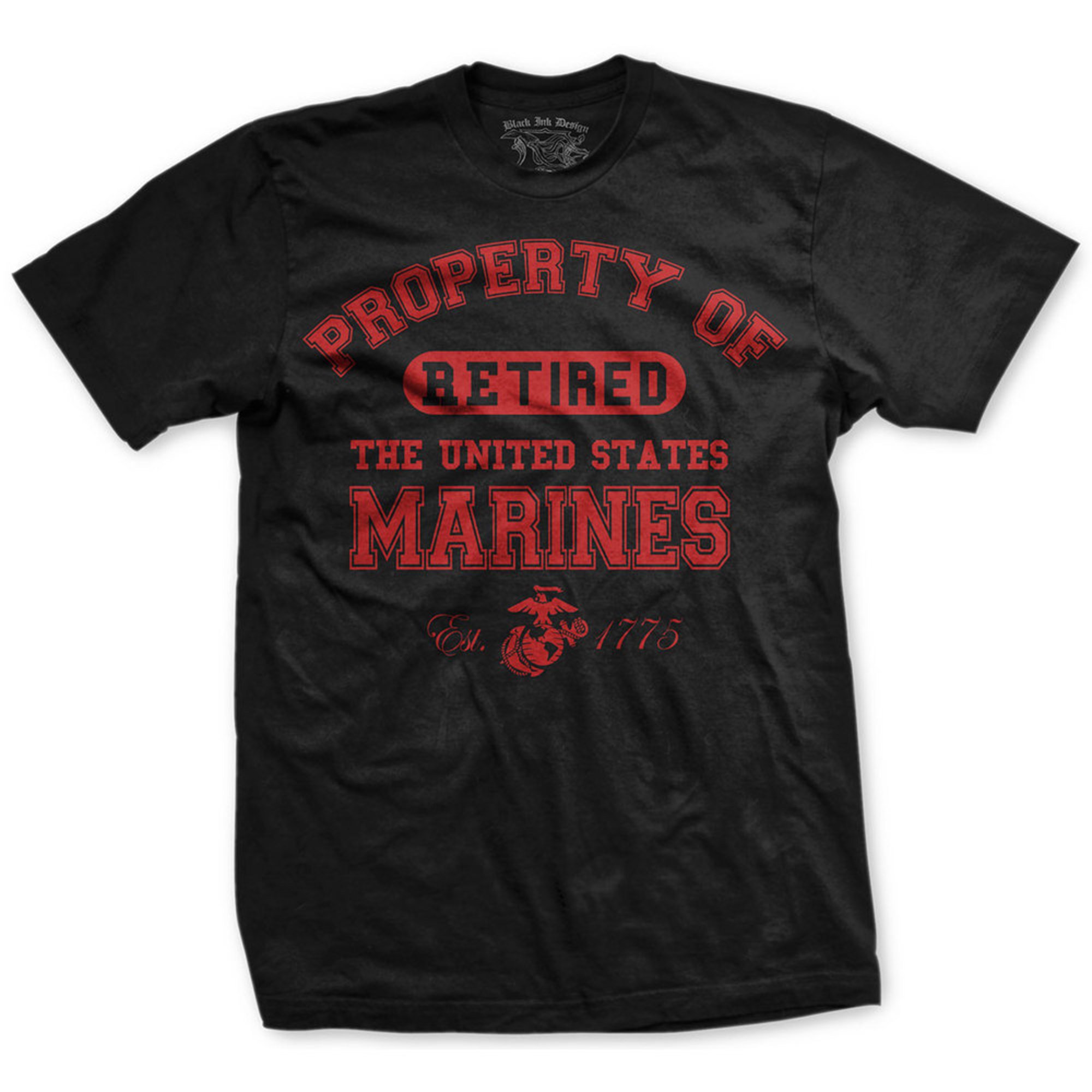 Black Ink Men's Retired Usmc Semper Fidelis Classic Tee | Marine ...