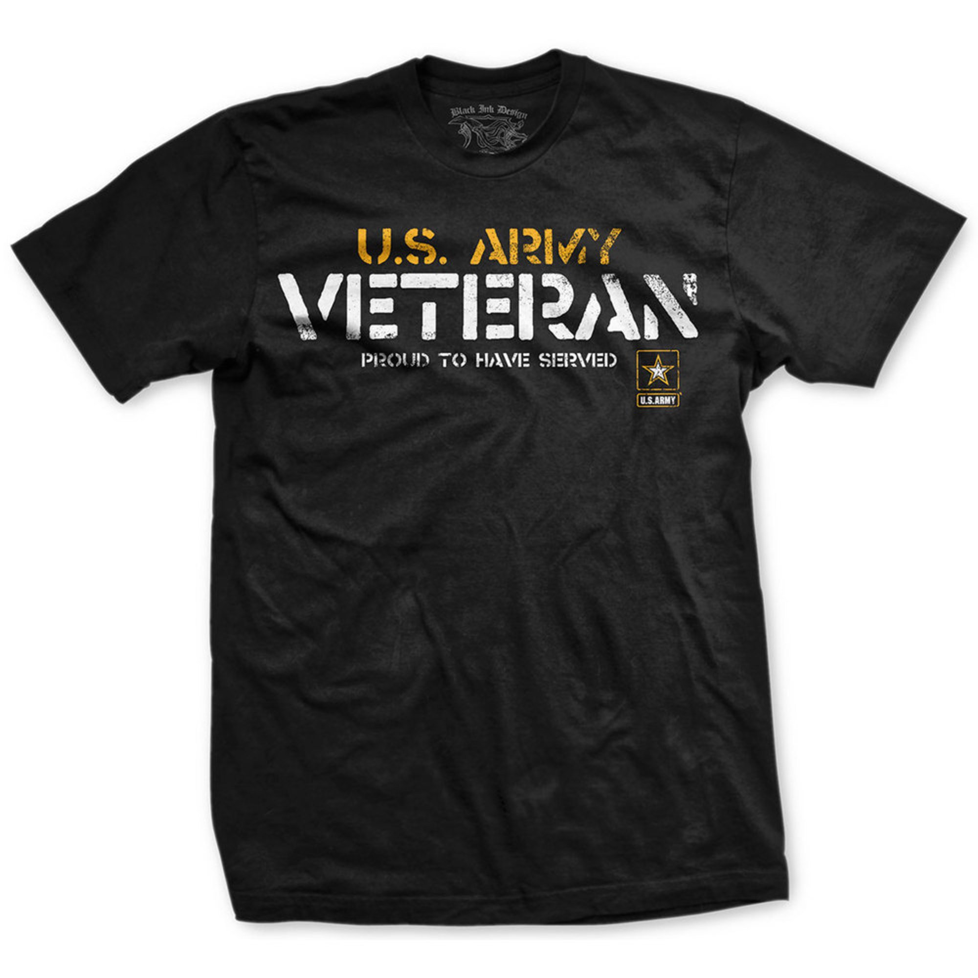 Black Ink Men's Us Army Veteran Classic Tee | Navy Veterans | Military ...