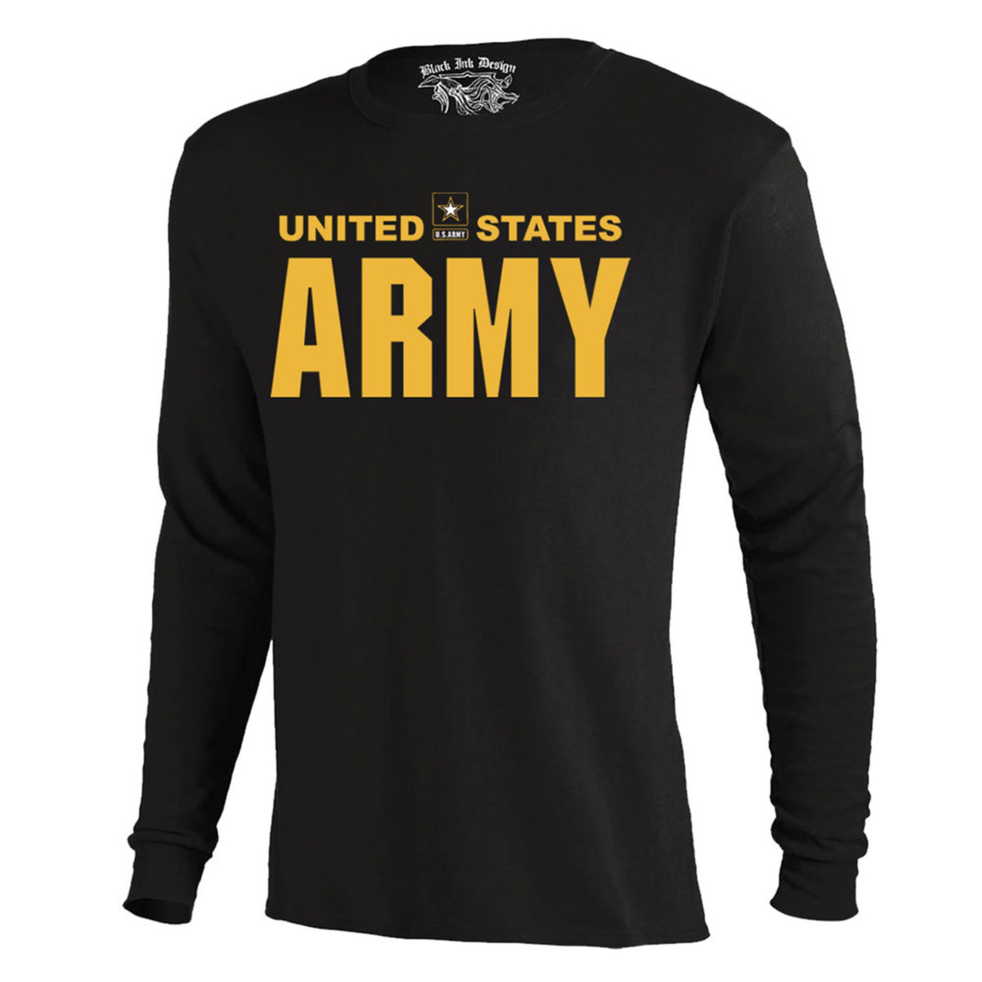 Black Ink Men's Us Army Classic Long Sleeve Tee | Men's Navy Pride Tees ...