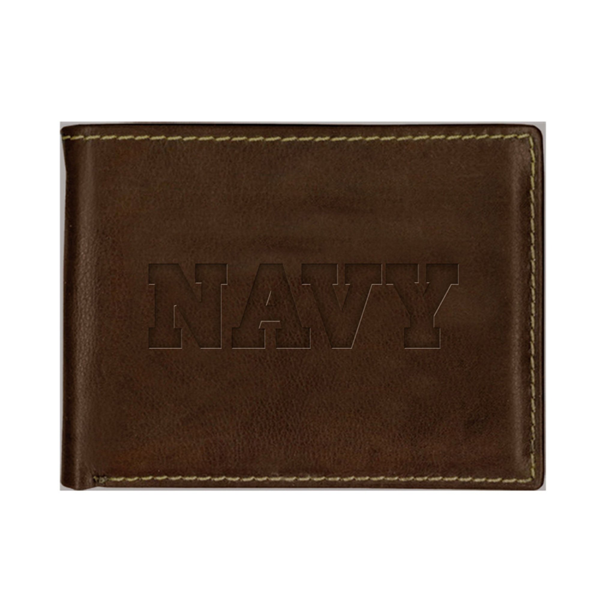 Carolina Sewn Usn Anchor Leather Contrast Stitch Billfold Wallet | Men ...