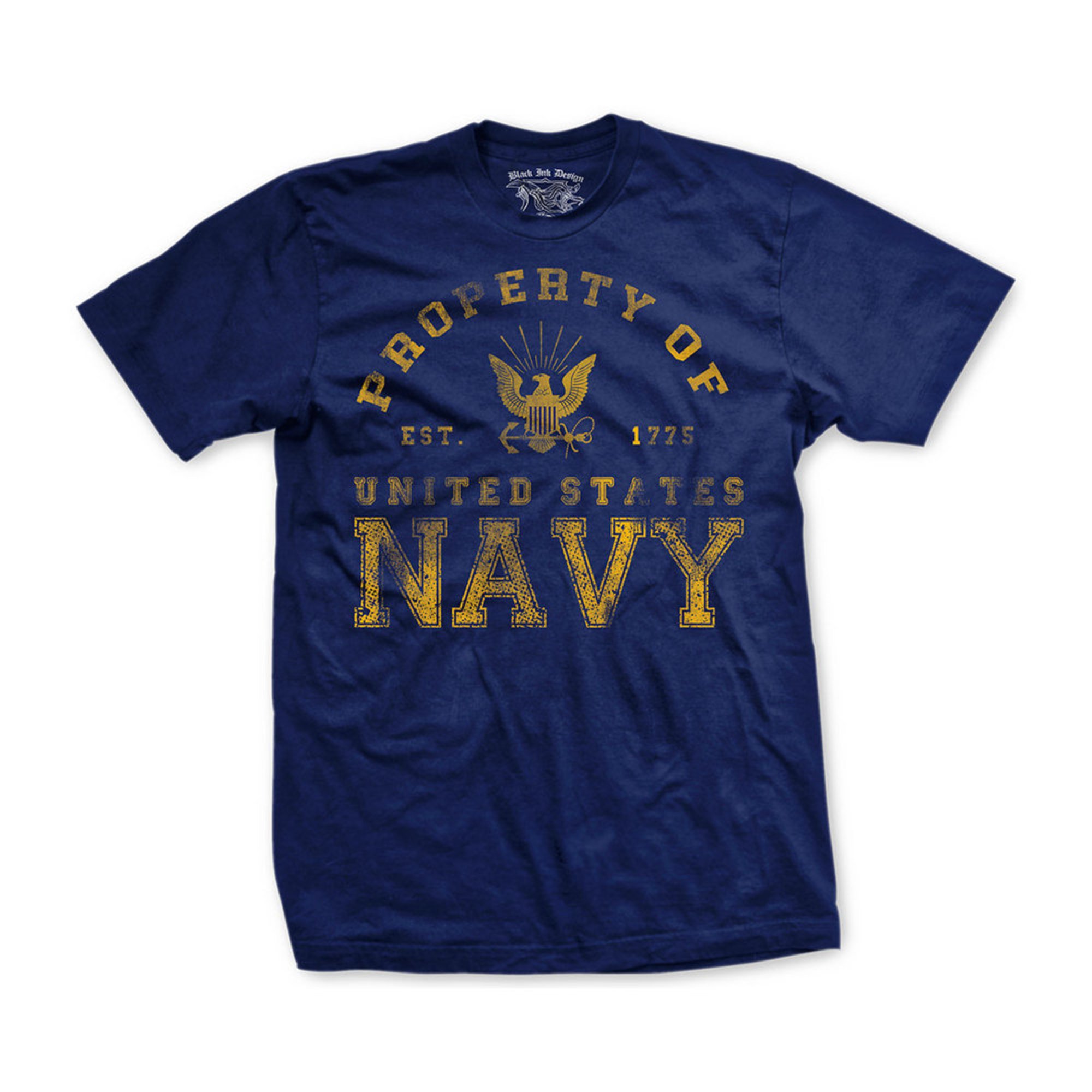 Black Ink Men's Property Of Usn Tee | Men's Navy Pride Tees | Military ...