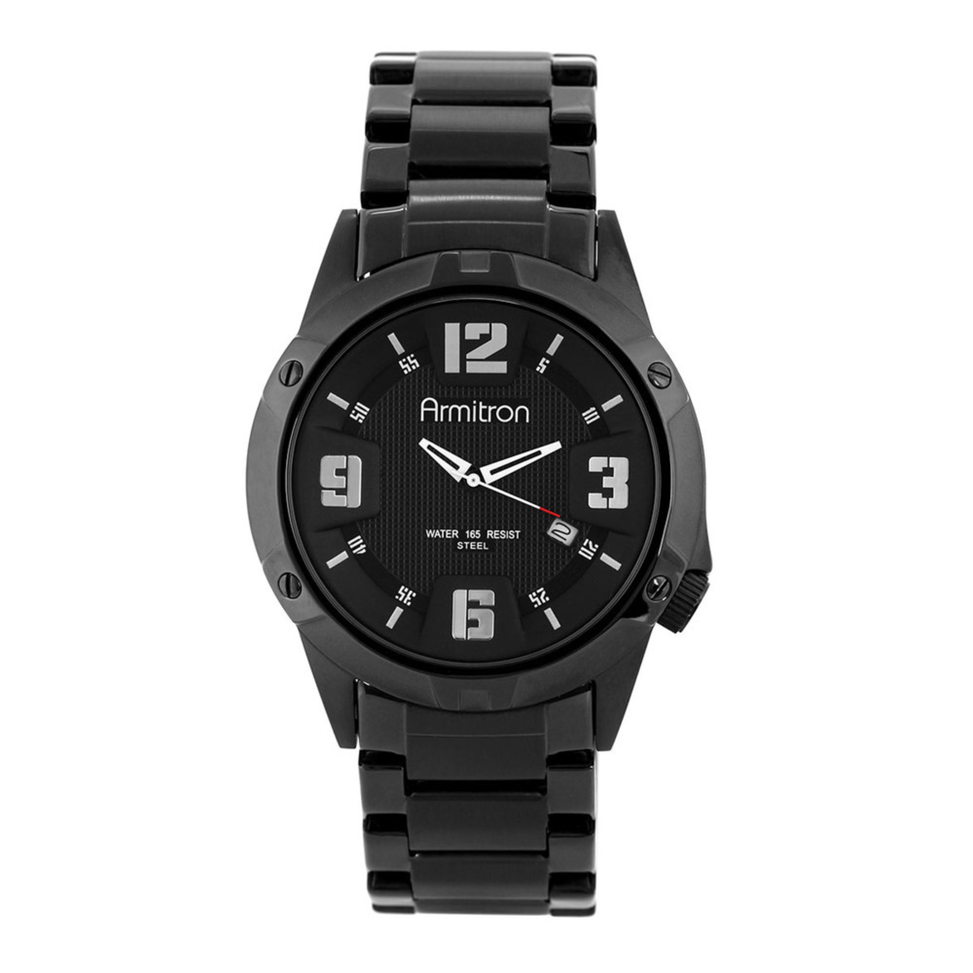 Armitron Men's Black Stainless Steel Analog Watch, 42mm | Men's Watches ...