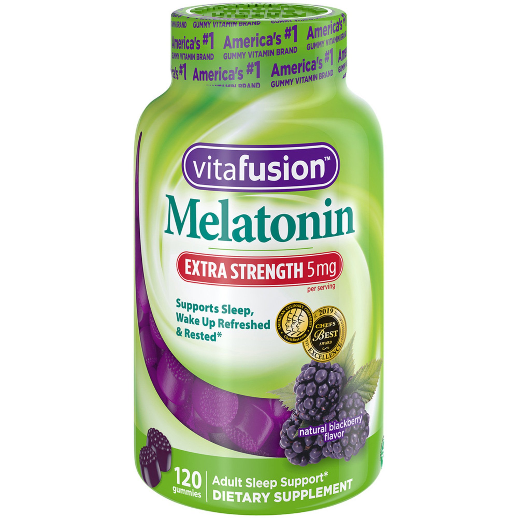Vitafusion Extra Strength 5mg Melatonin Gummies, 120-count | Melatonin ...