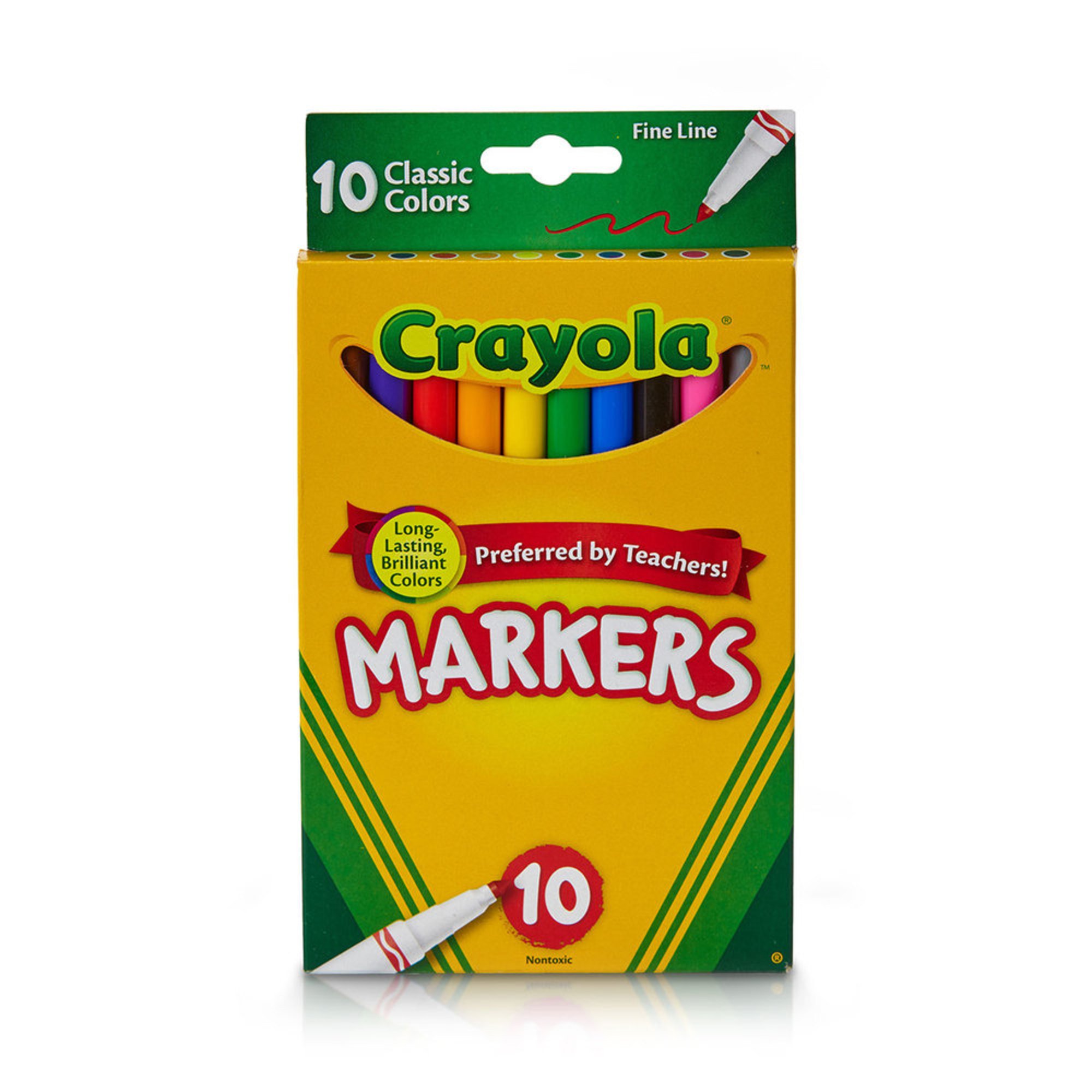 Crayola 10-count Classic Colors Fine Line Colormax Markers | Markers ...
