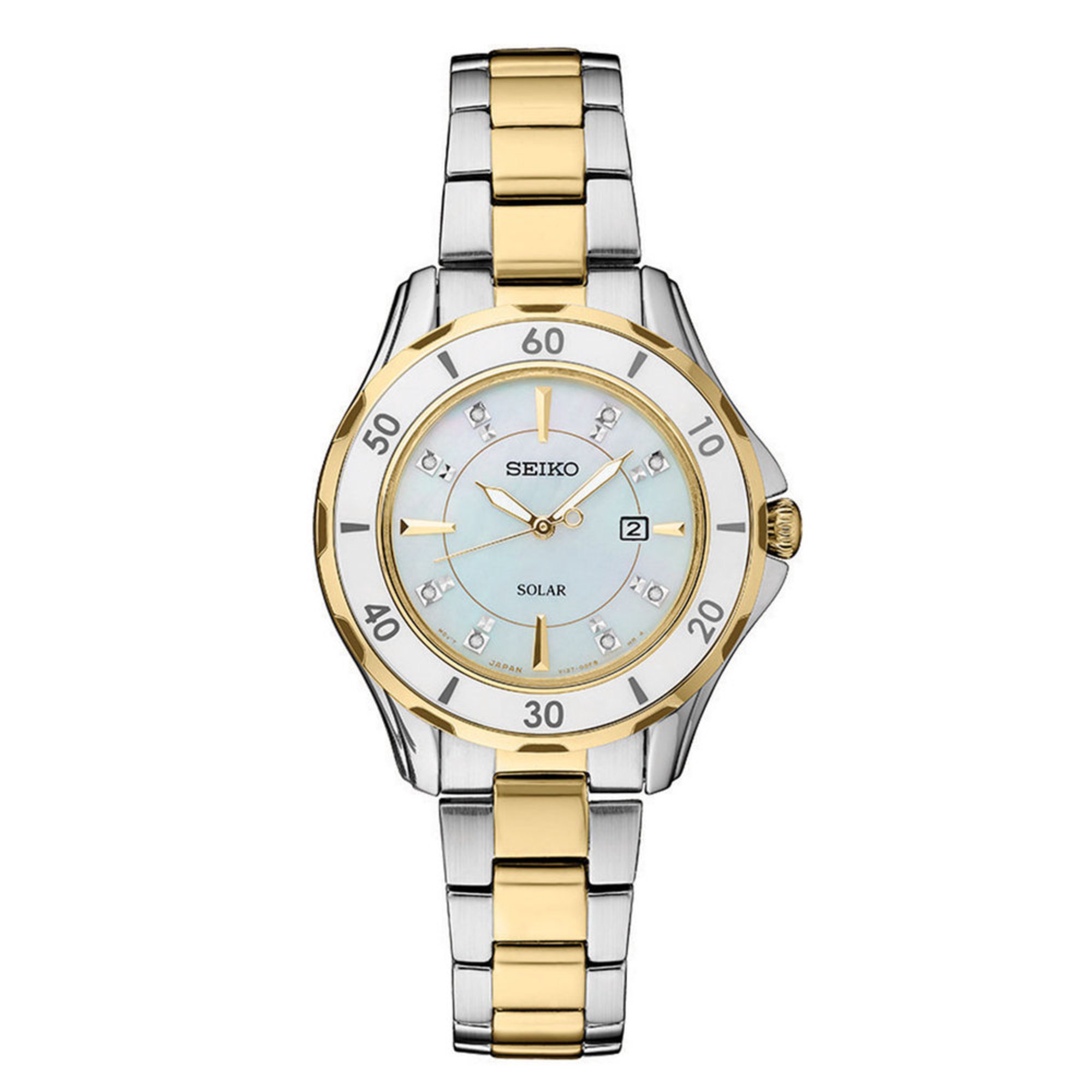 Seiko Women's Diamond Two-tone Bracelet Watch, 33mm | Women's Watches ...