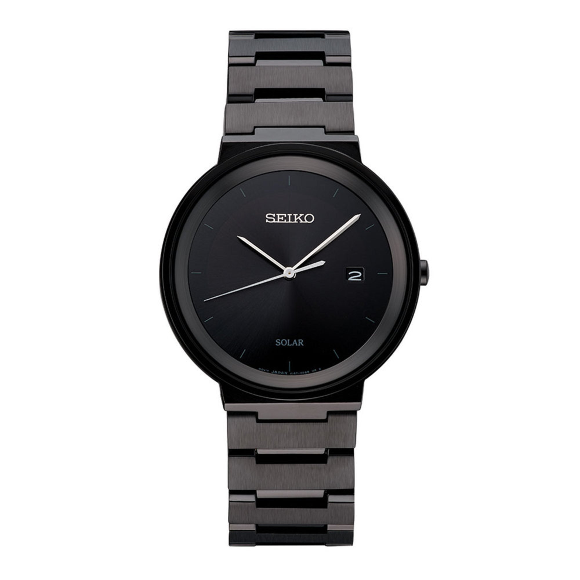 Seiko Men's Dress Black Stainless Steel Bracelet Watch, 40mm | Men's ...