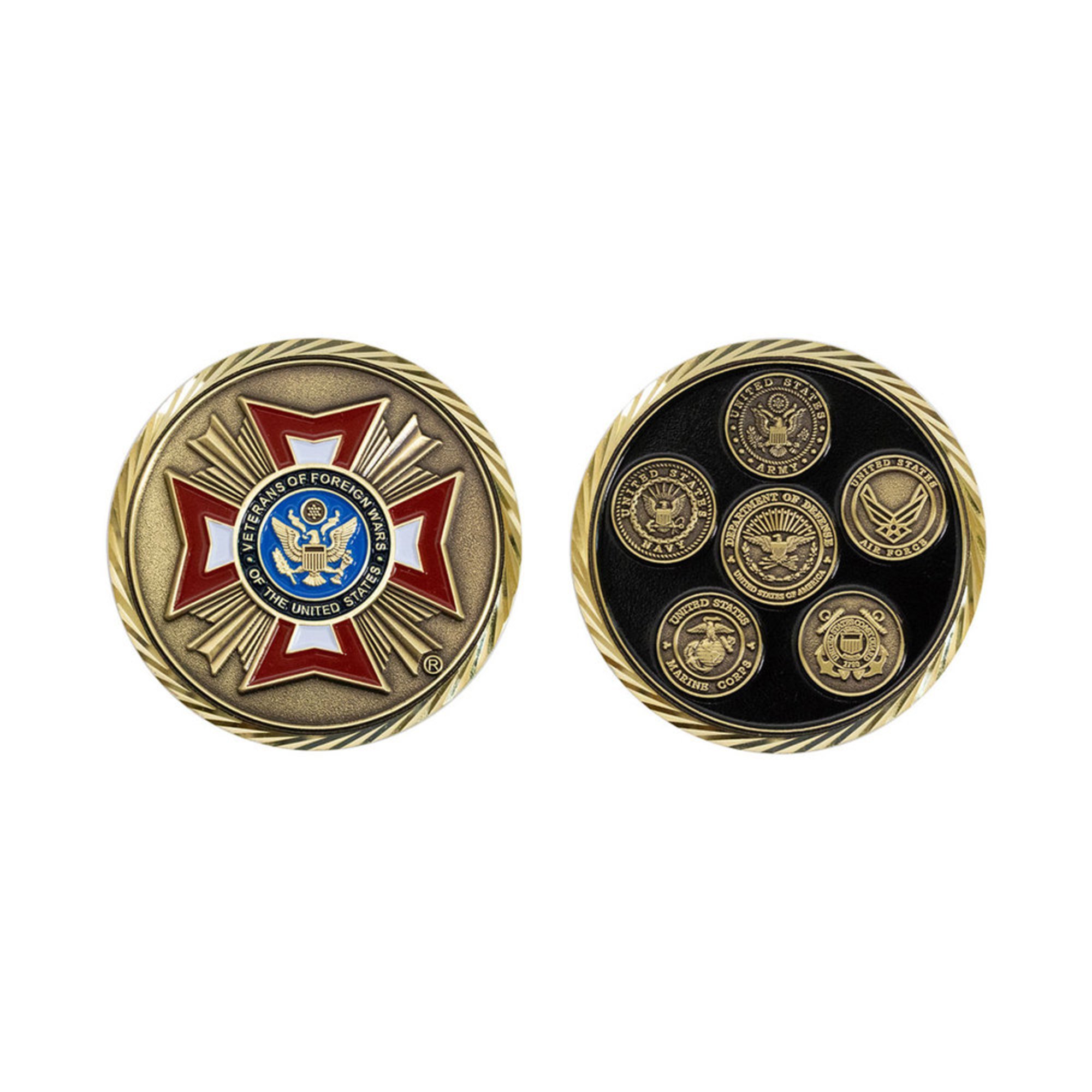 Vanguard Usn Veteran Of Foreign Wars Coin | Coins | Navy Pride - Shop ...