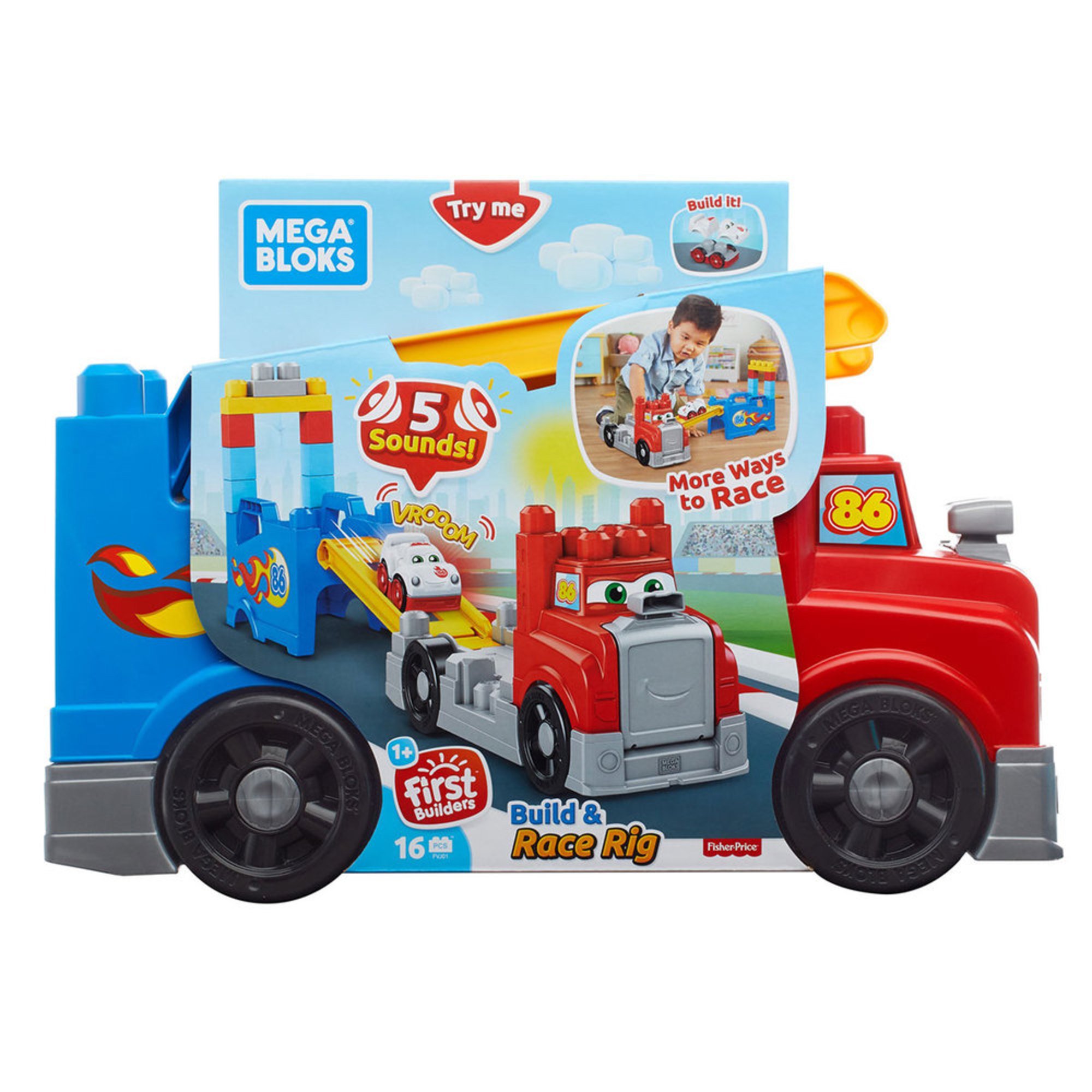 Mega Bloks Build And Race Rig | Building Sets & Kits | Baby, Kids ...