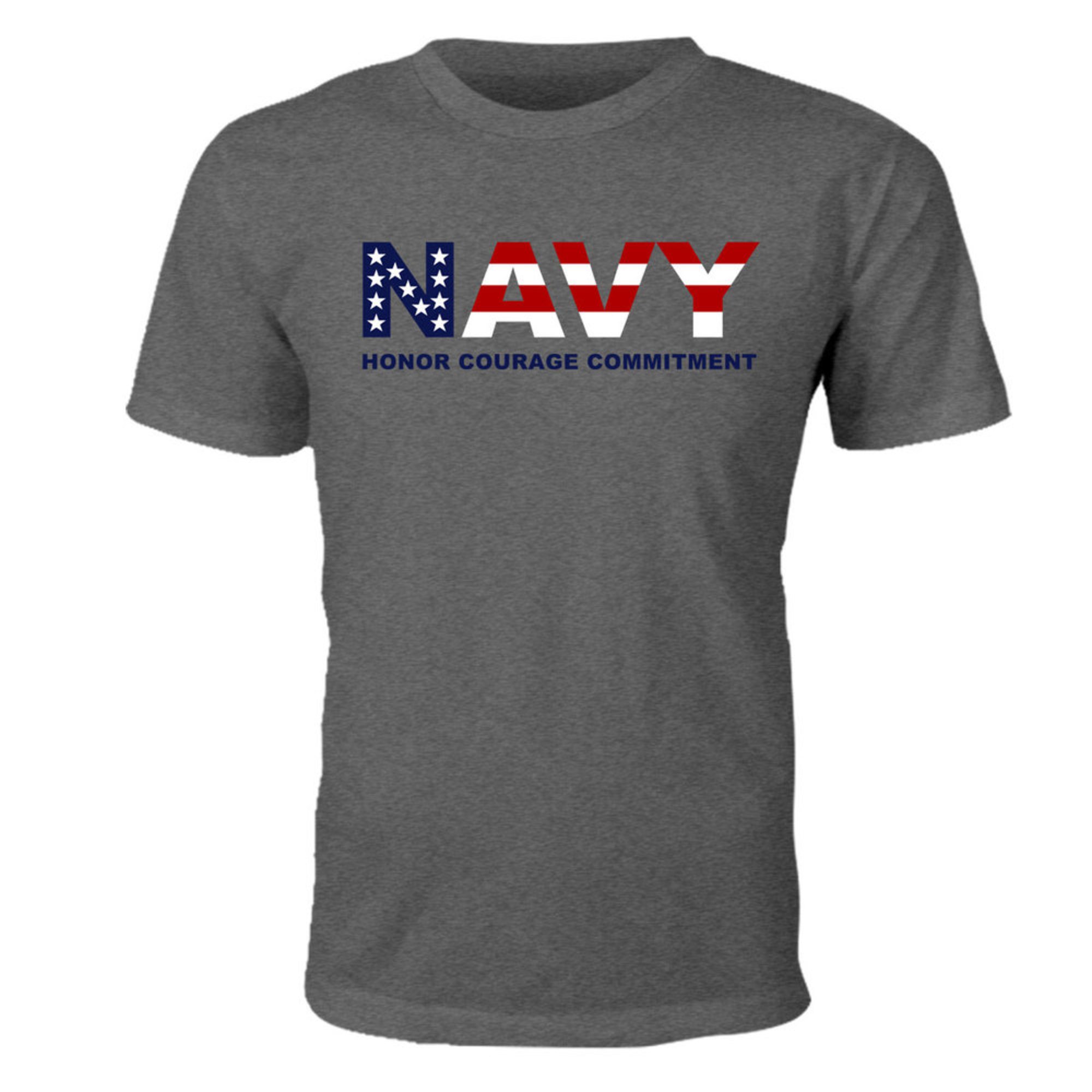 Navaltees Men's Usn Honor Courage Commitment Tee | Men's Navy Pride ...