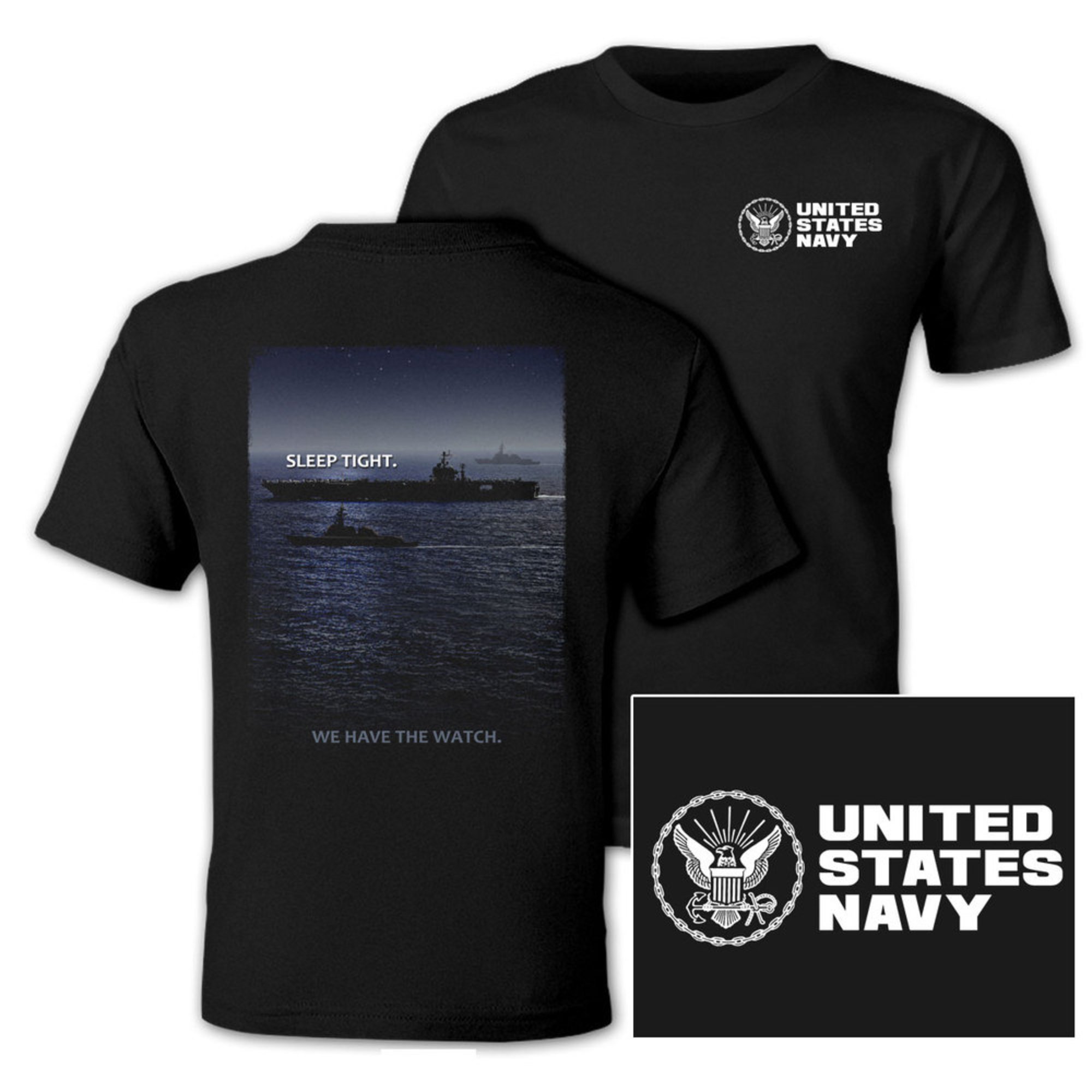 Navaltees Men's Usn Sleep Tight We Have The Watch Short Sleeve Tee ...