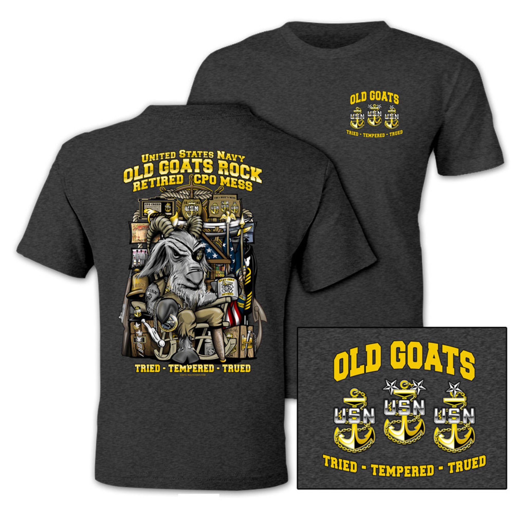 Navaltees Men's Retired Cpo Old Goat Tee | Men's Navy Pride Tees ...