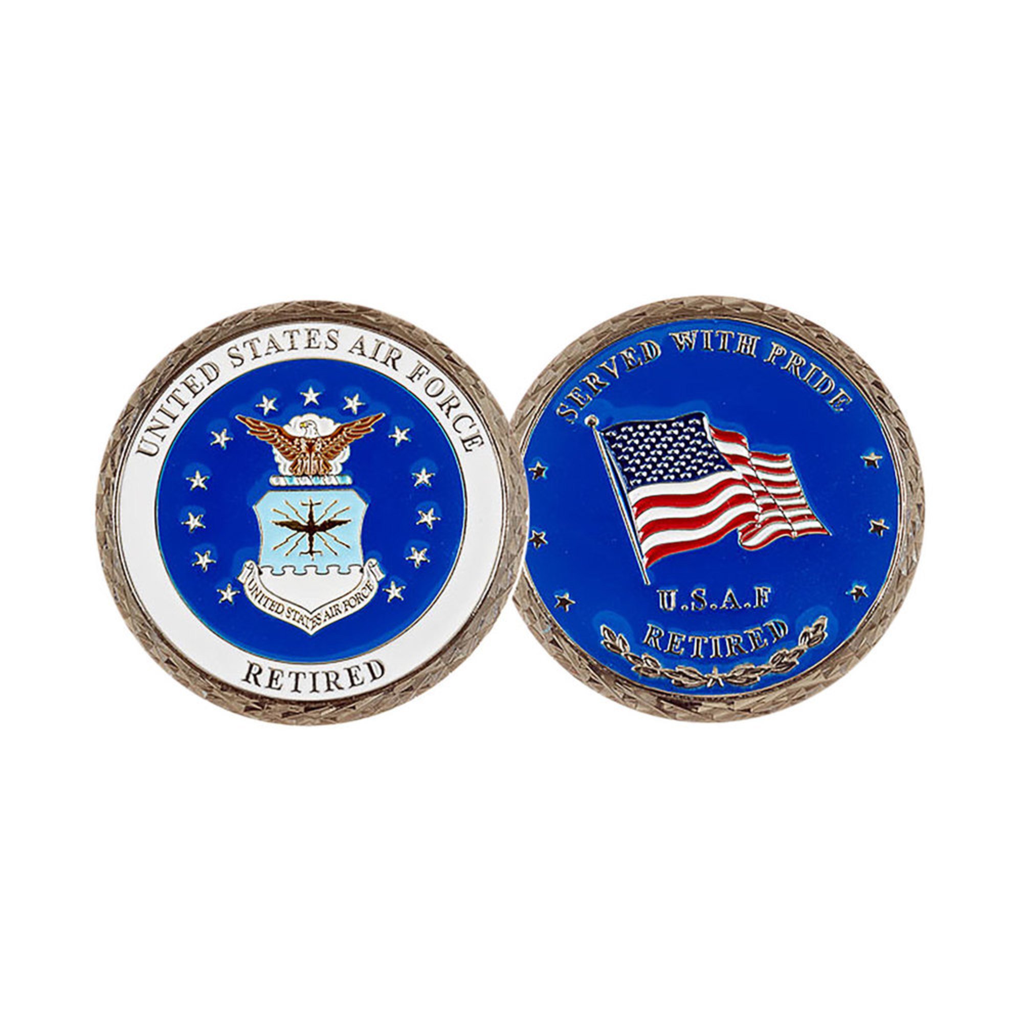 Challenge Coin Unites Sates Air Force Retired Coin | Navy Pride Coins ...