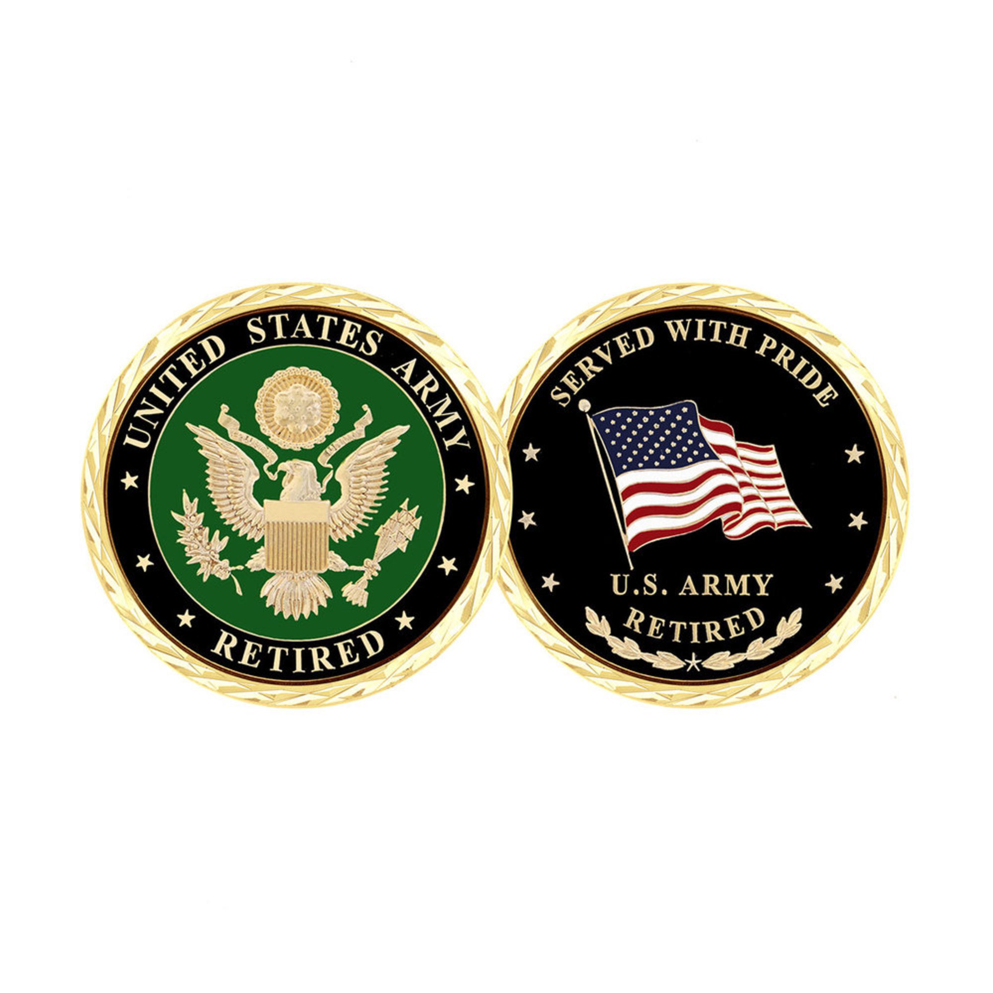 Challenge Coin United States Army Retired Coin | Navy Pride Coins ...