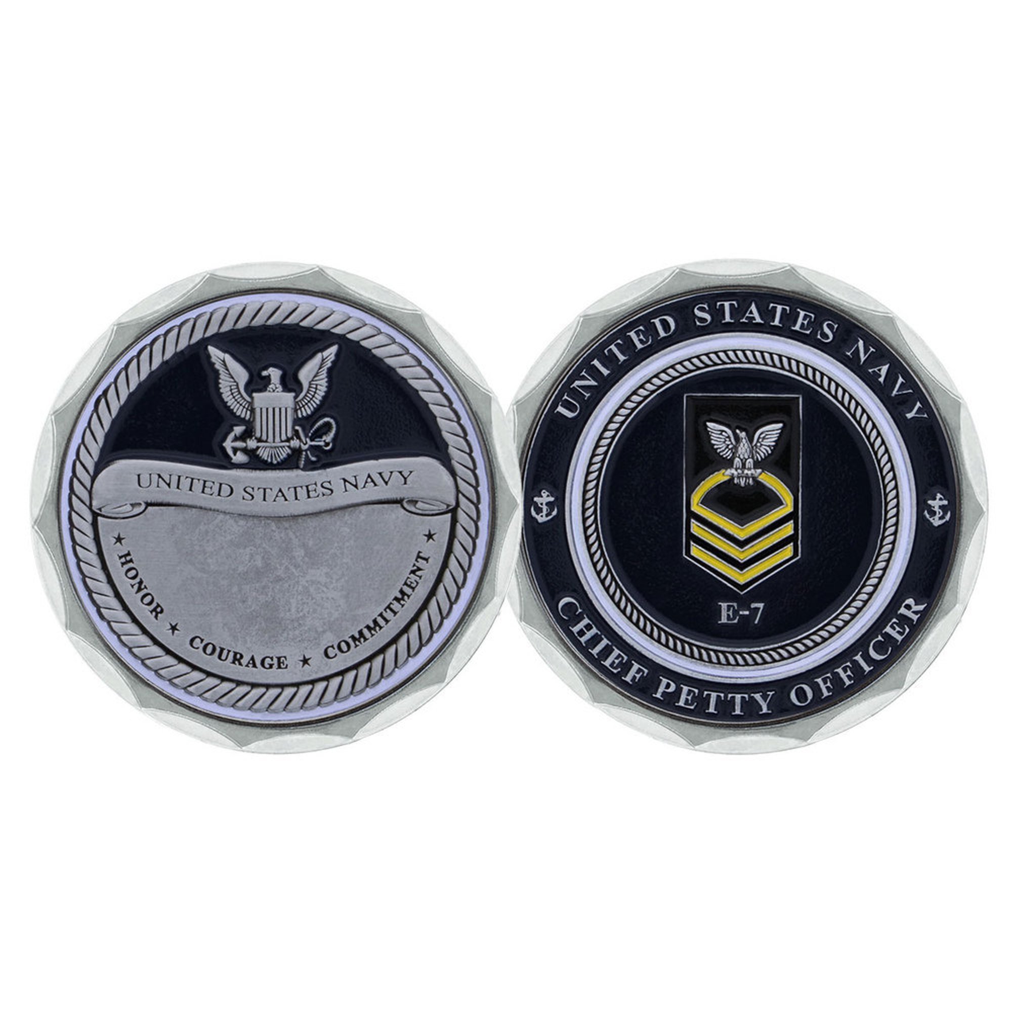 Challenge Coin Usn E7 Cpo Rank Engravable Coin | Coins | Navy Pride ...