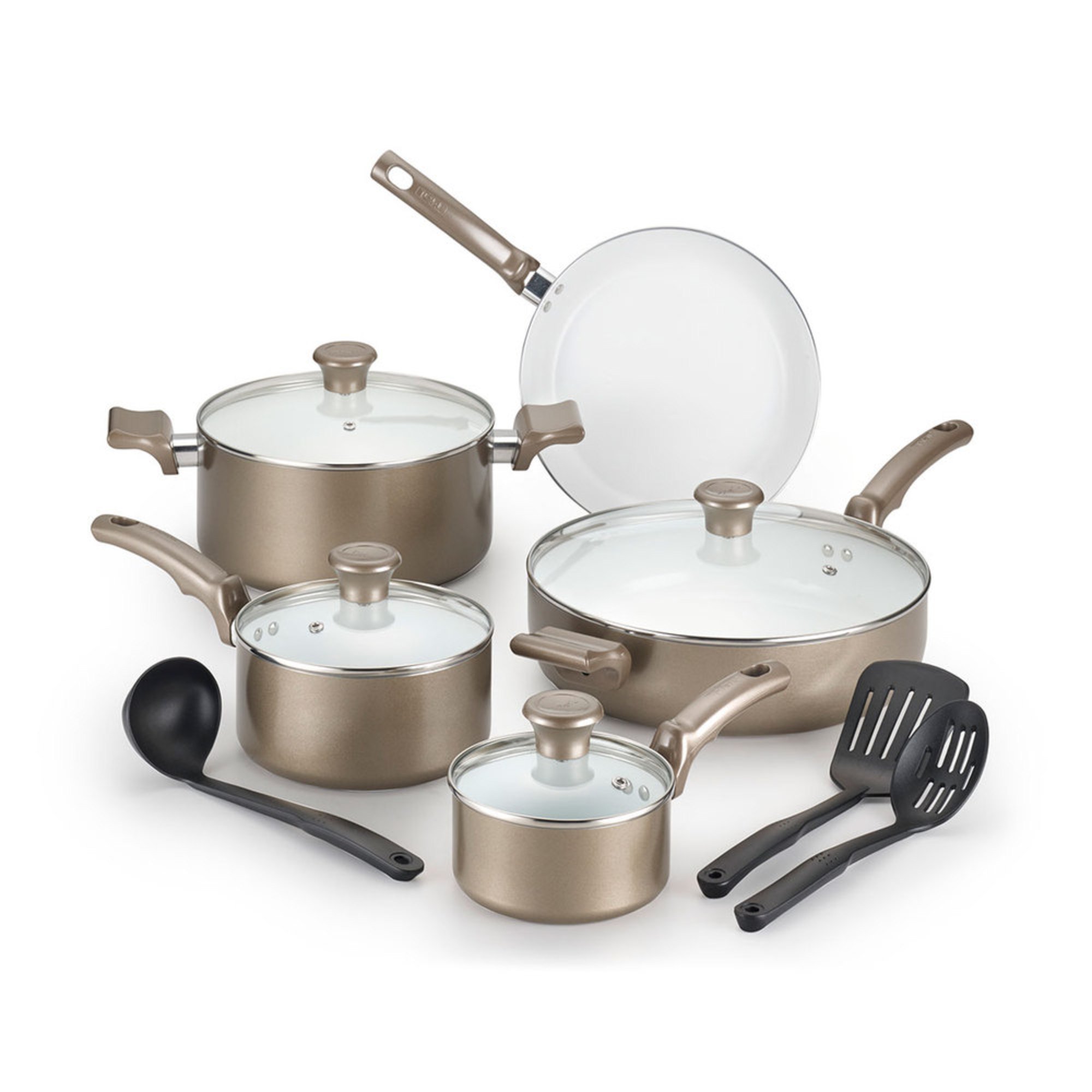 T-fal 12-piece Ceramic Chef Cookware Set | Cookware Sets | For The Home ...