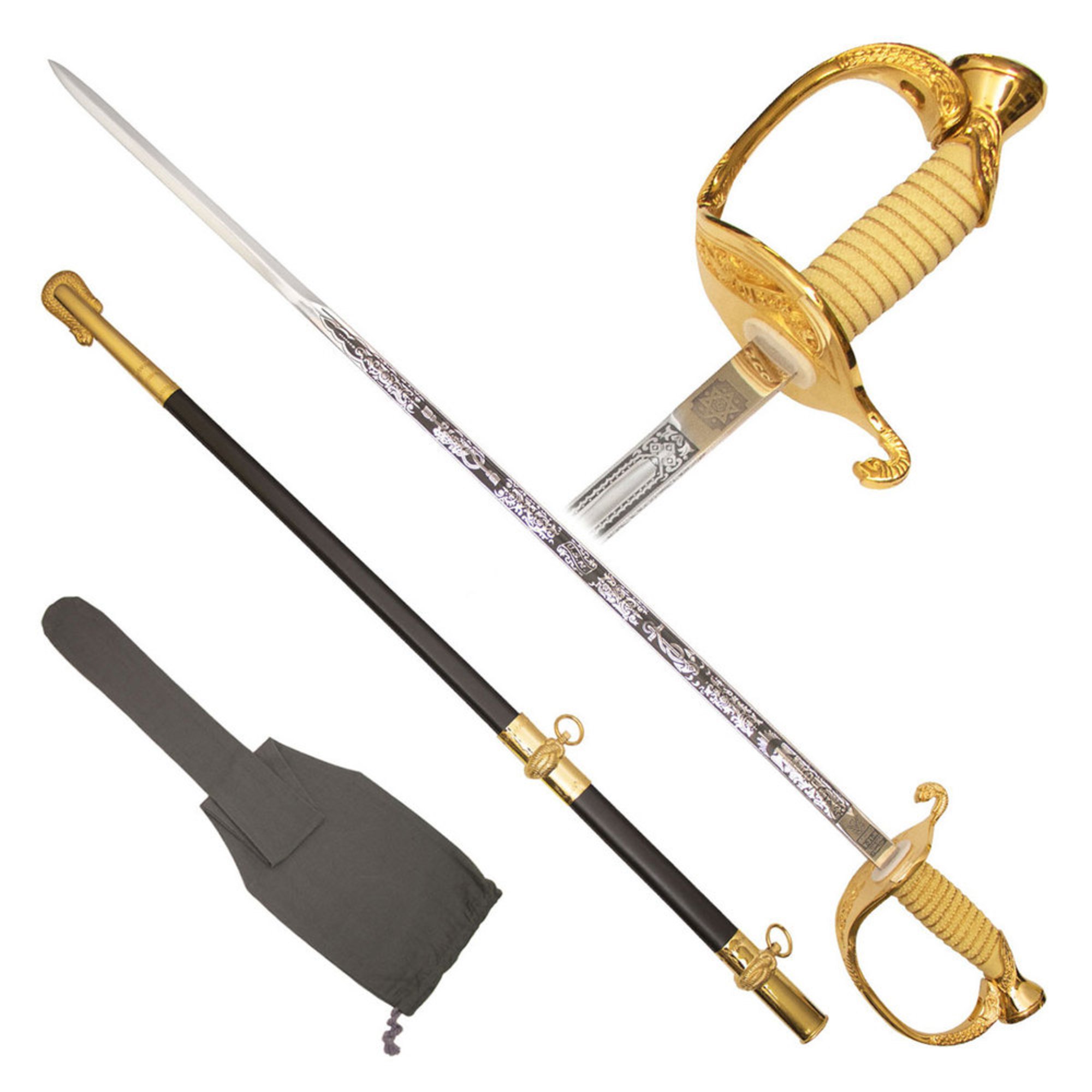 Navy Officer Sword Spanish Quality With Scabbard | Swords & Accessories ...