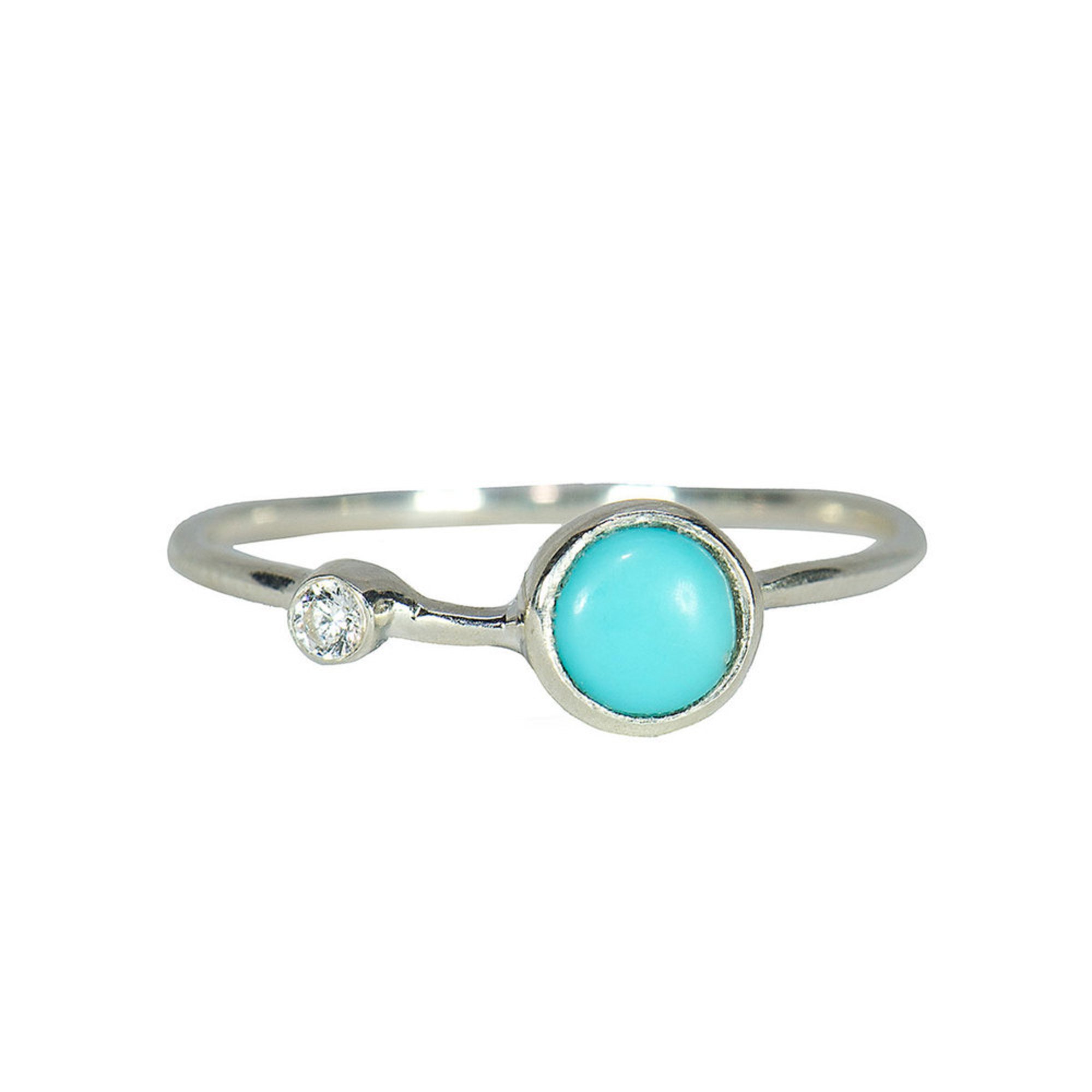 Pura Vida Turquoise And Cz Double Stone Ring, Sterling Silver | Fashion ...