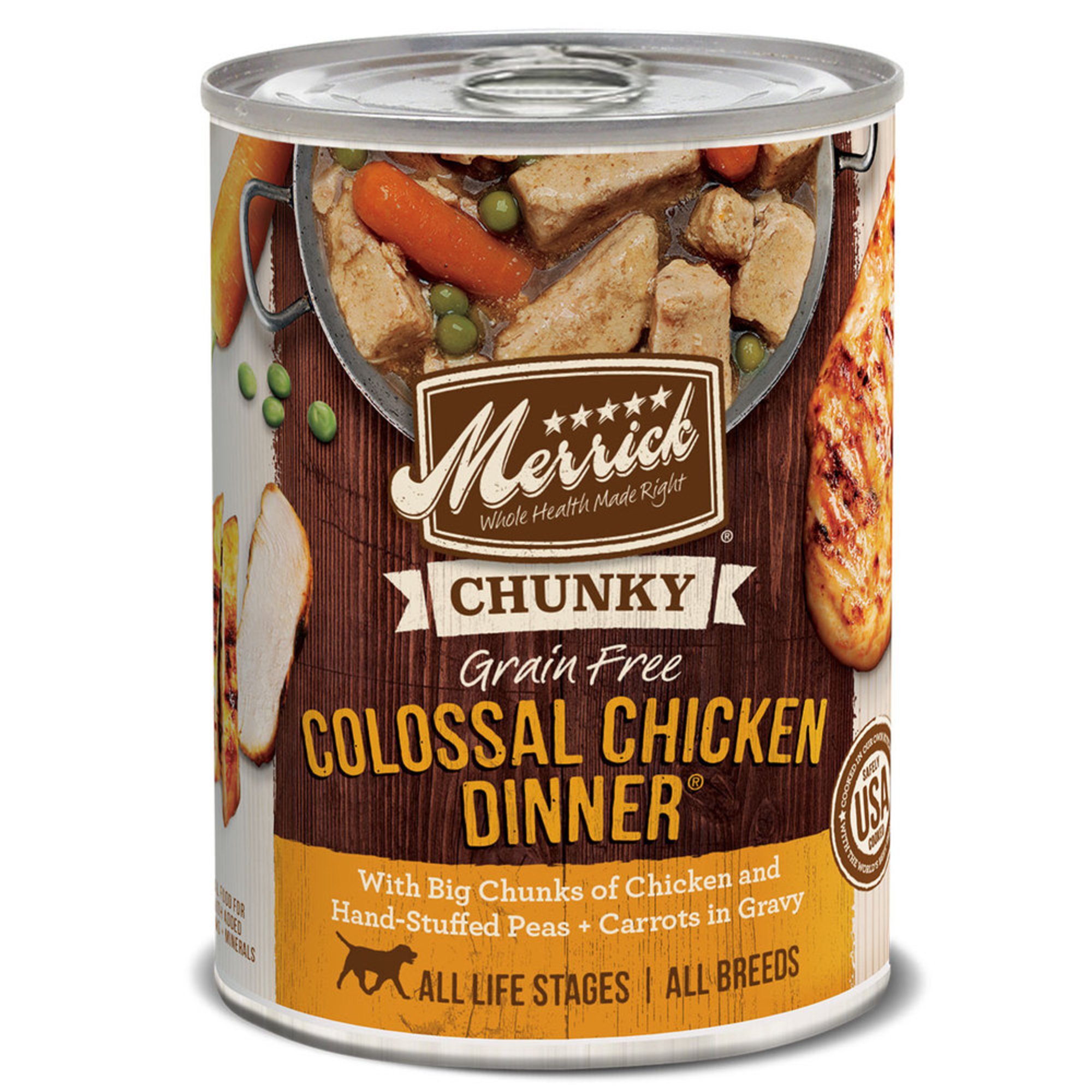 Merrick Chunky 12.7 Oz. Colossal Chicken Dinner Adult Wet Dog Food ...