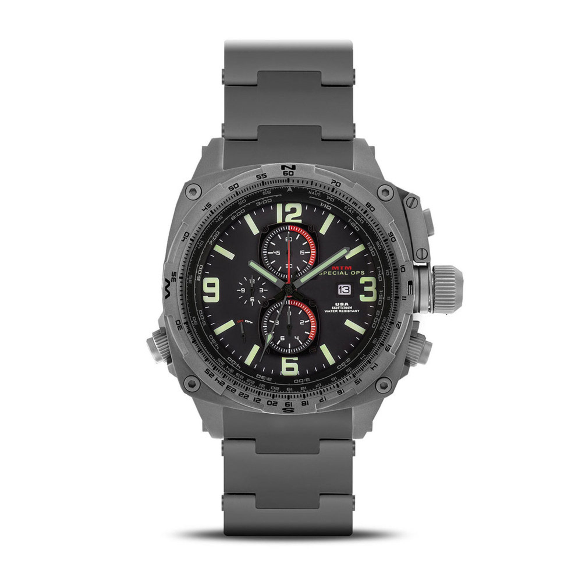 Mtm Special Ops Cobra Chronograph Gray/black Titanium Watch, 47.5mm ...