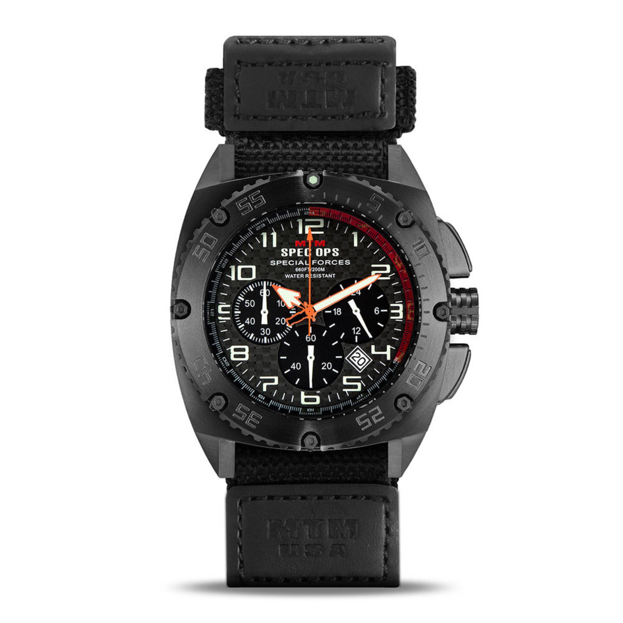 Mtm Special Ops Patriot Black Stainless Steel/black Chronograph Watch ...
