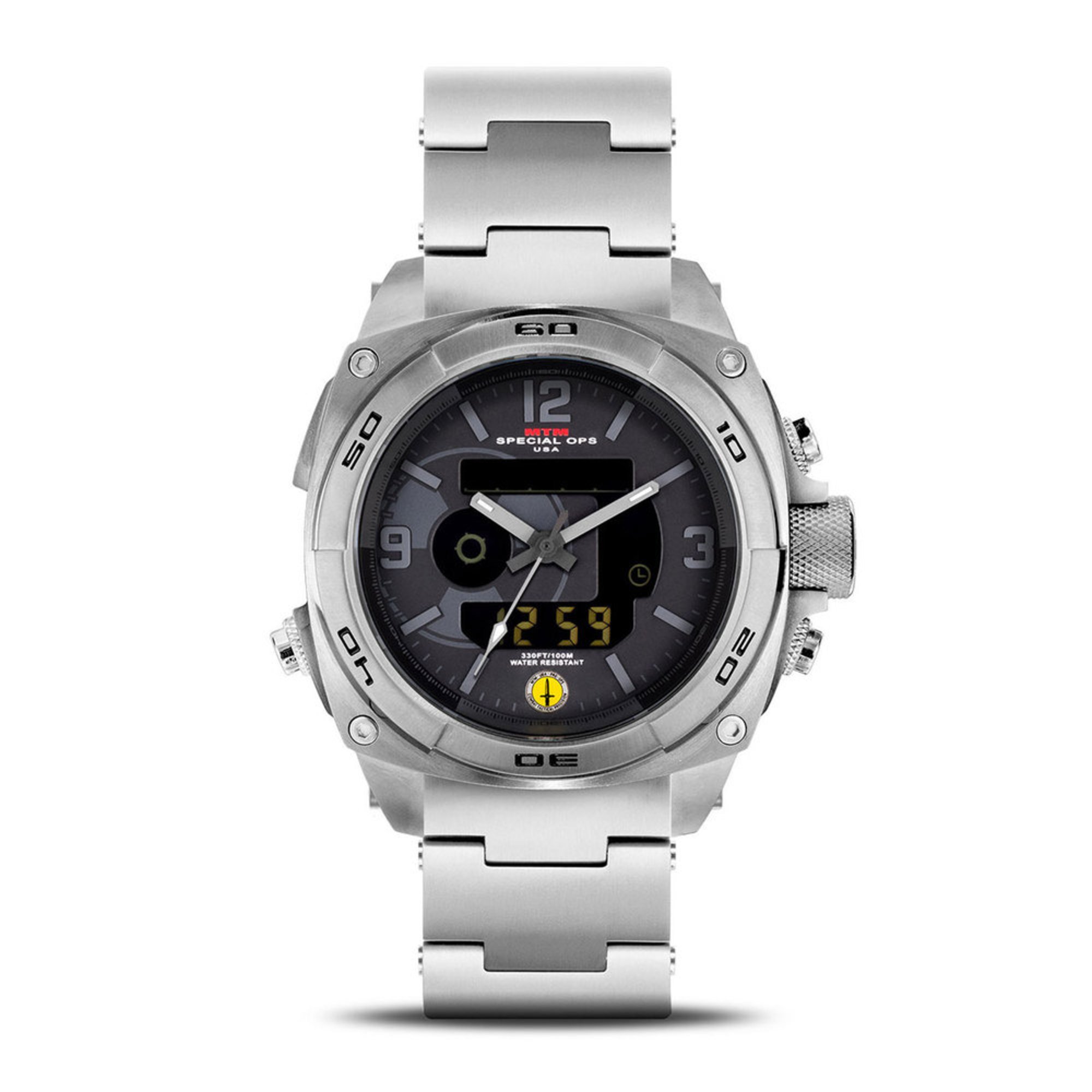 Mtm Special Ops Rad Silver/silver Titanium Band Watch, 45mm | Men's ...