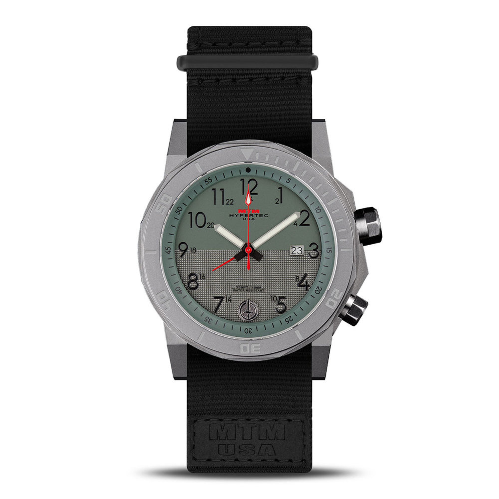 Mtm Special Ops Hypertec H-61 Grey/green Ii Nato Black Band Watch, 42mm ...