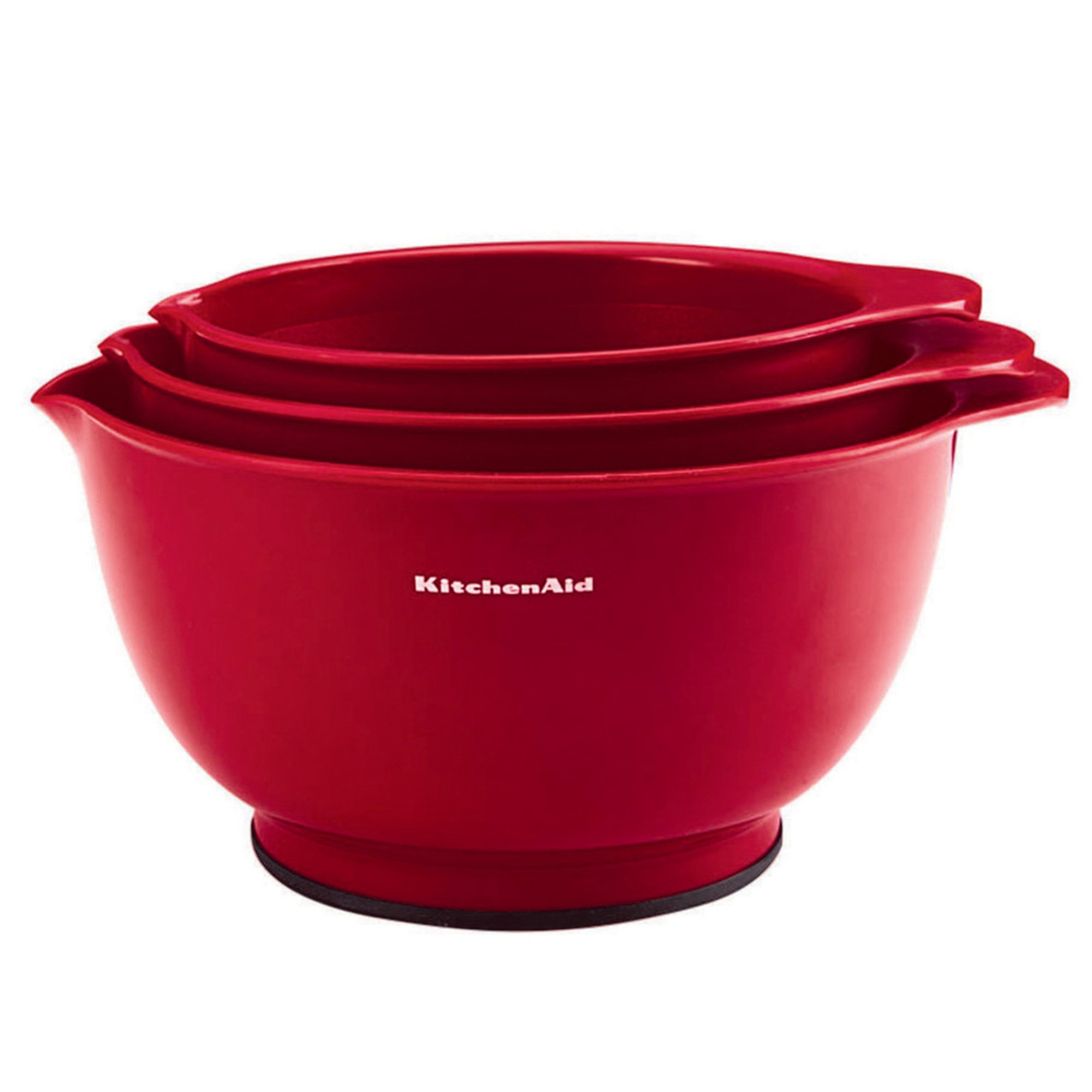 Kitchenaid Set Of 3 Mixing Bowls, Red | Mixing & Prep Bowls - Shop Your ...