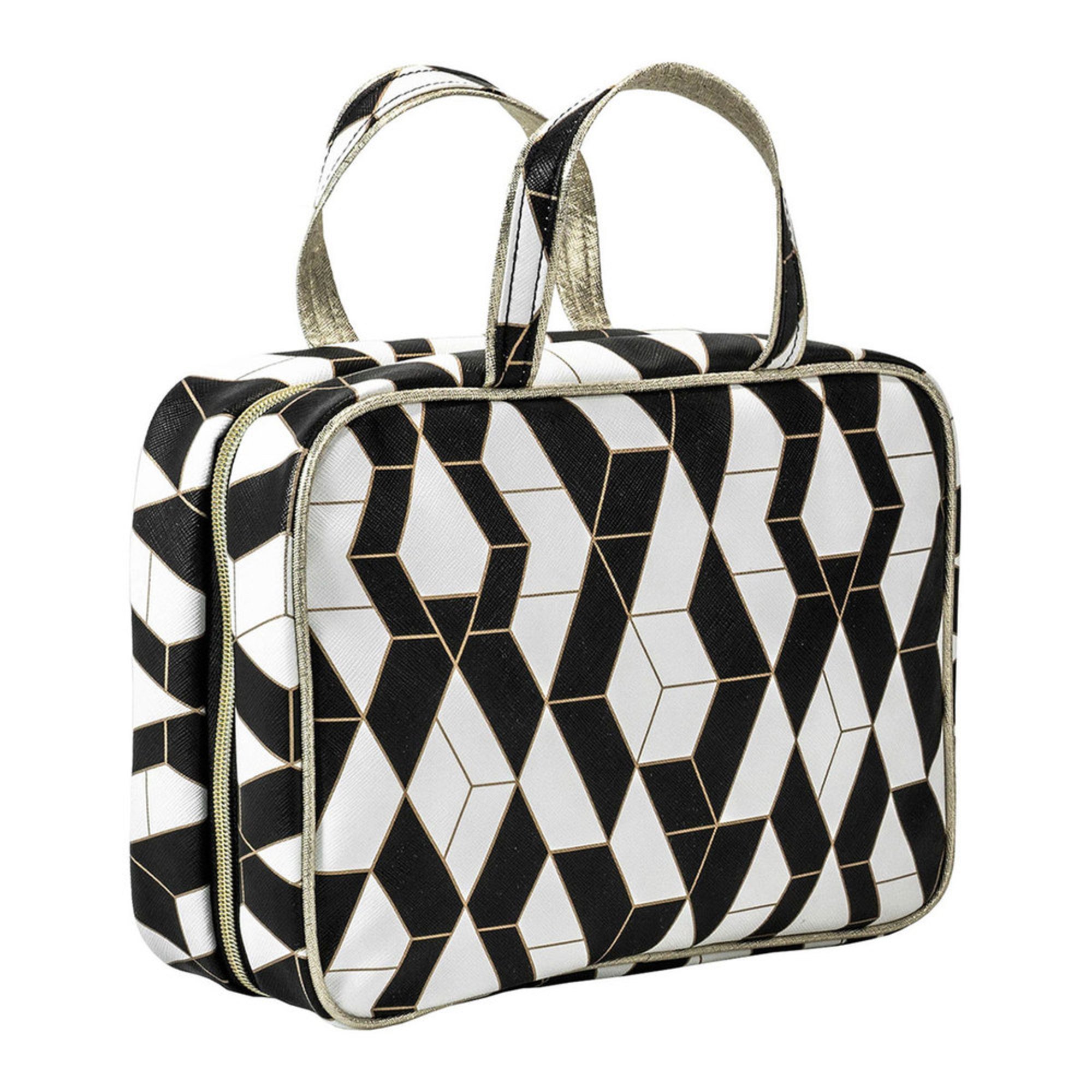 Modella Black And White Geo Weekender | Makeup & Toiletry Bags | Health ...