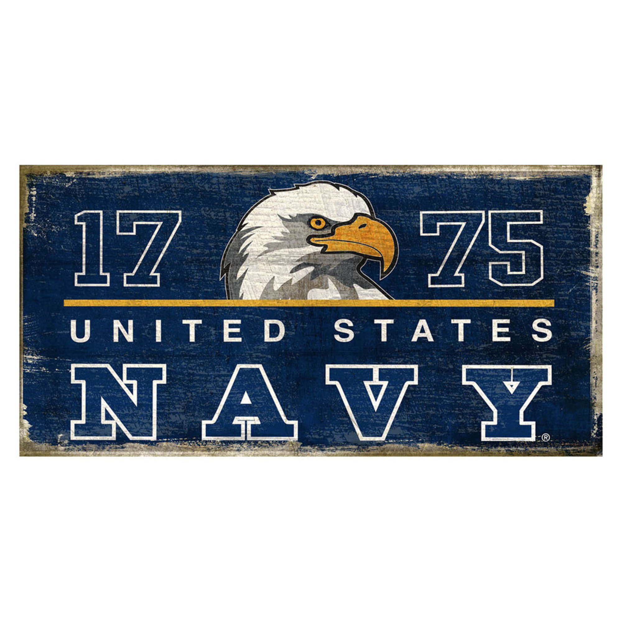 Highland Signs Usn 1775 Eagle Slatted Wooden Home Decor Sign | Navy ...